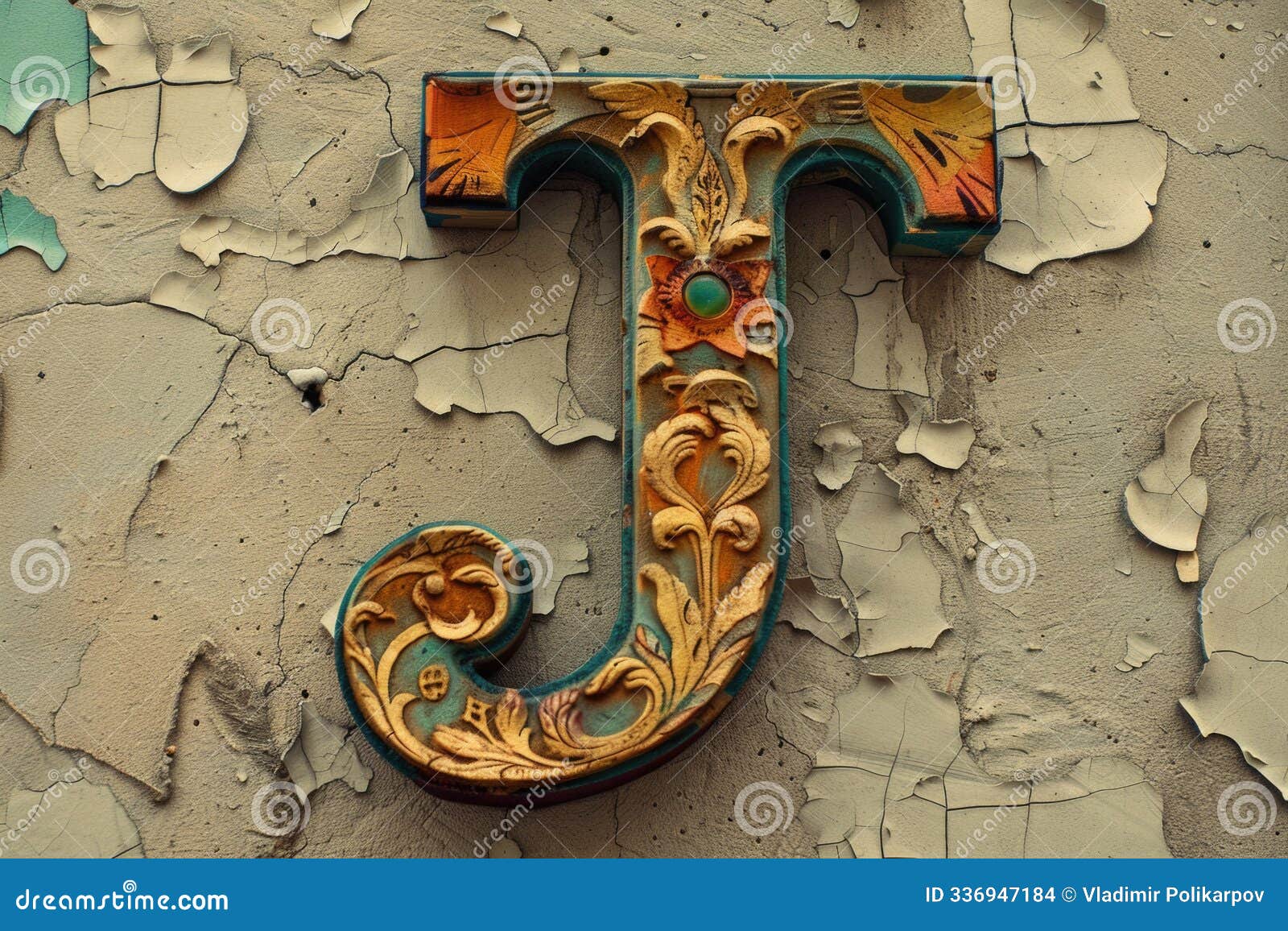 Graffiti Art on a City Building Wall, Featuring the Letter J Stock ...