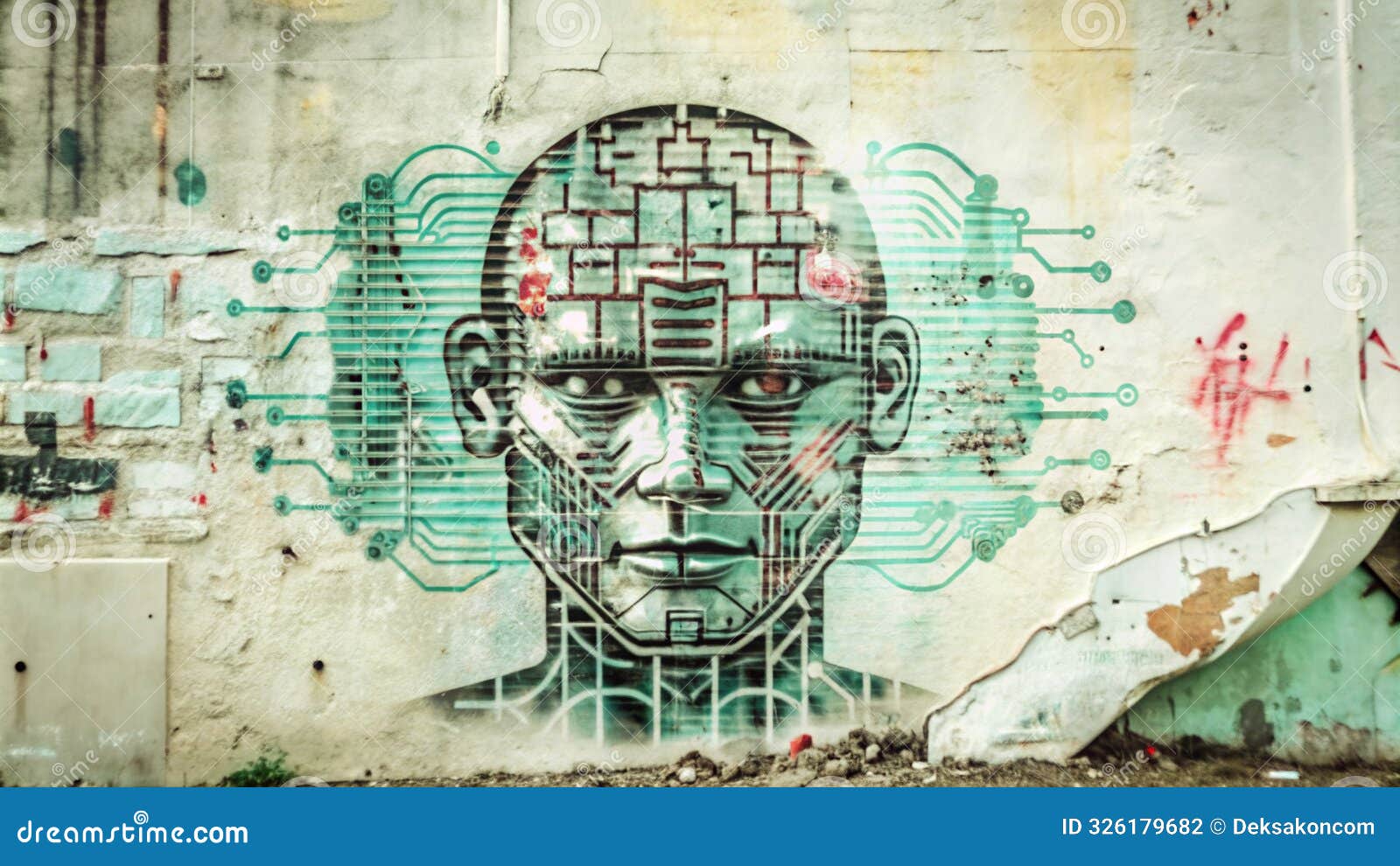 Graffiti Artificial Intelligence Text Sprayed in Black Over White AI ...