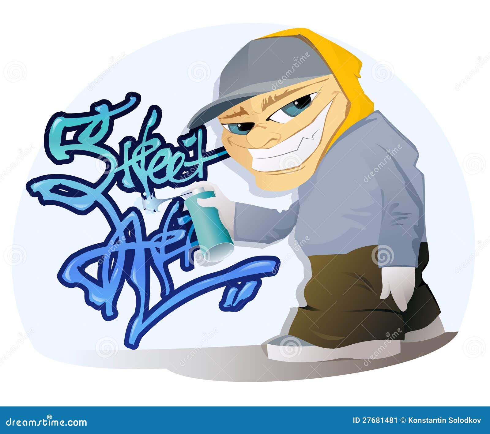 Graffiti Artist Cute Cartoon Stock Illustration | CartoonDealer.com ...