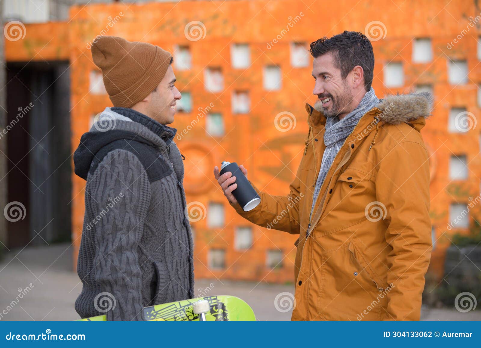 Graffiti Artists Talking about Techniques Stock Photo - Image of ...