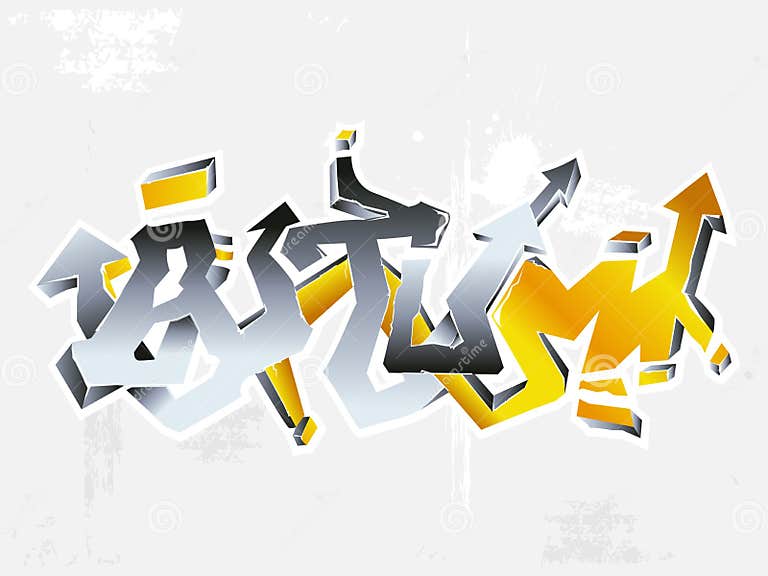 Graffiti autumn stock vector. Illustration of metall, drop - 3944672