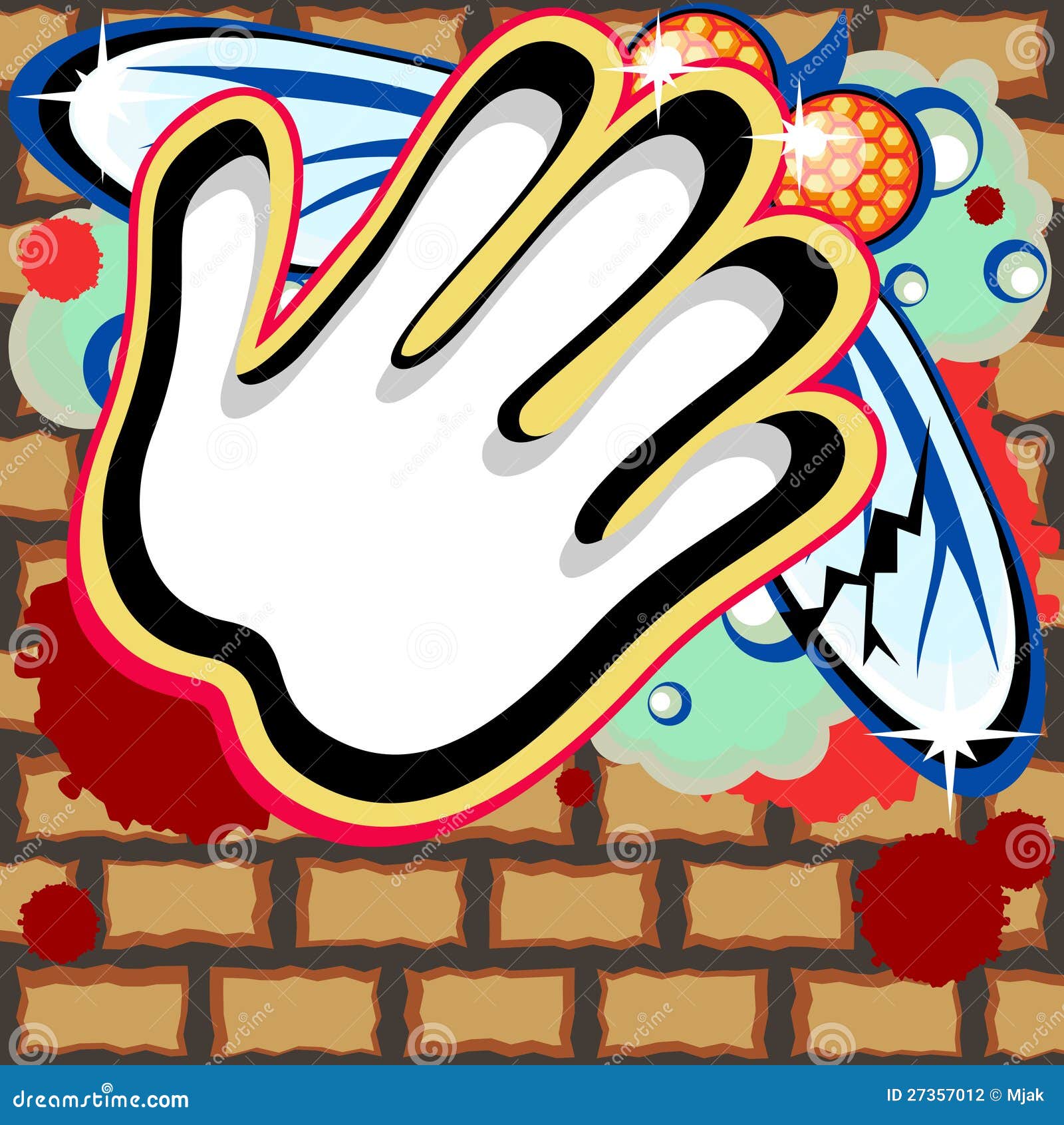 Graffiti Background with Dead Fly Stock Vector - Illustration of ...