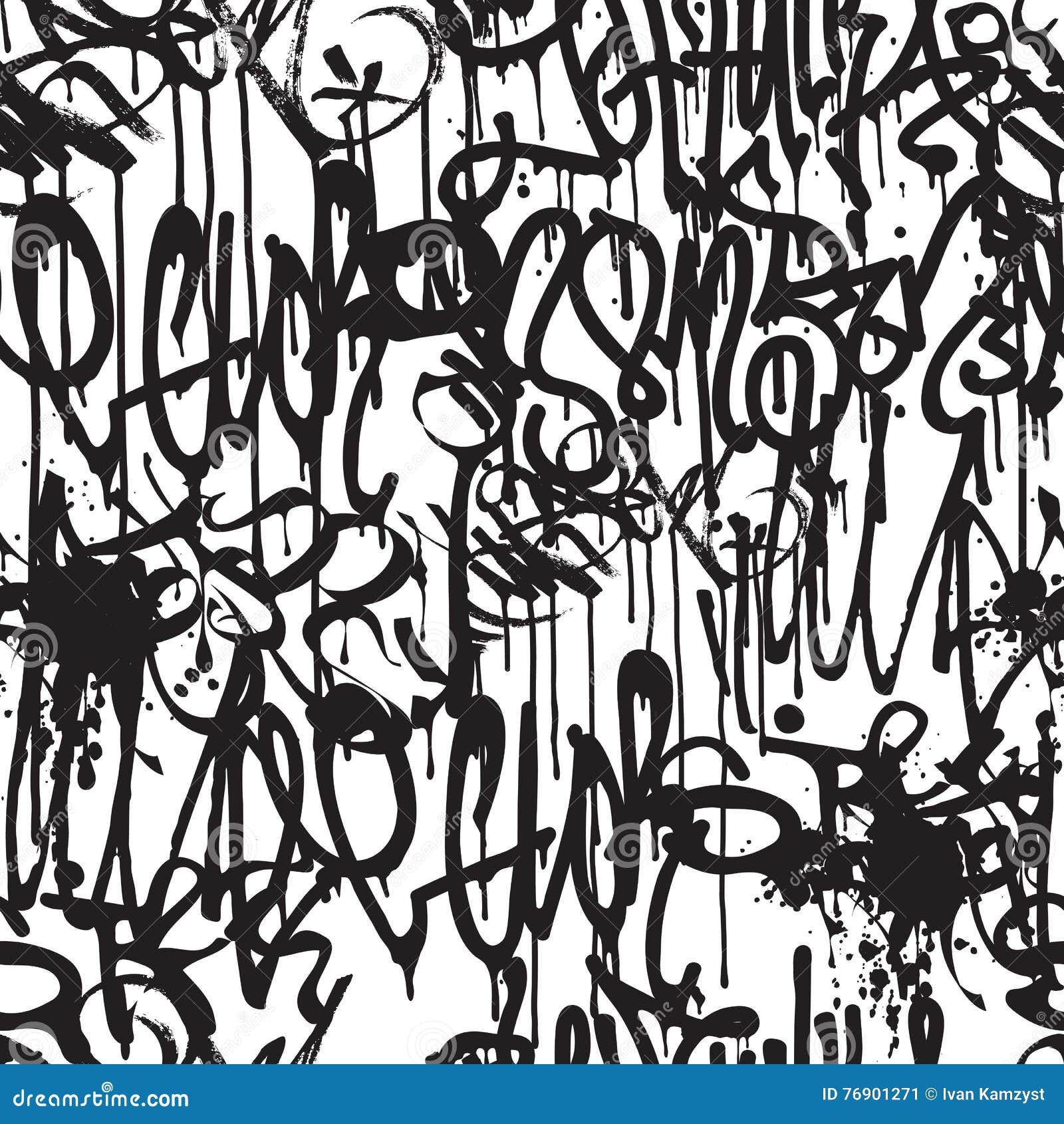 Graffiti Background Seamless Texture Royalty Free Stock Illustration ...