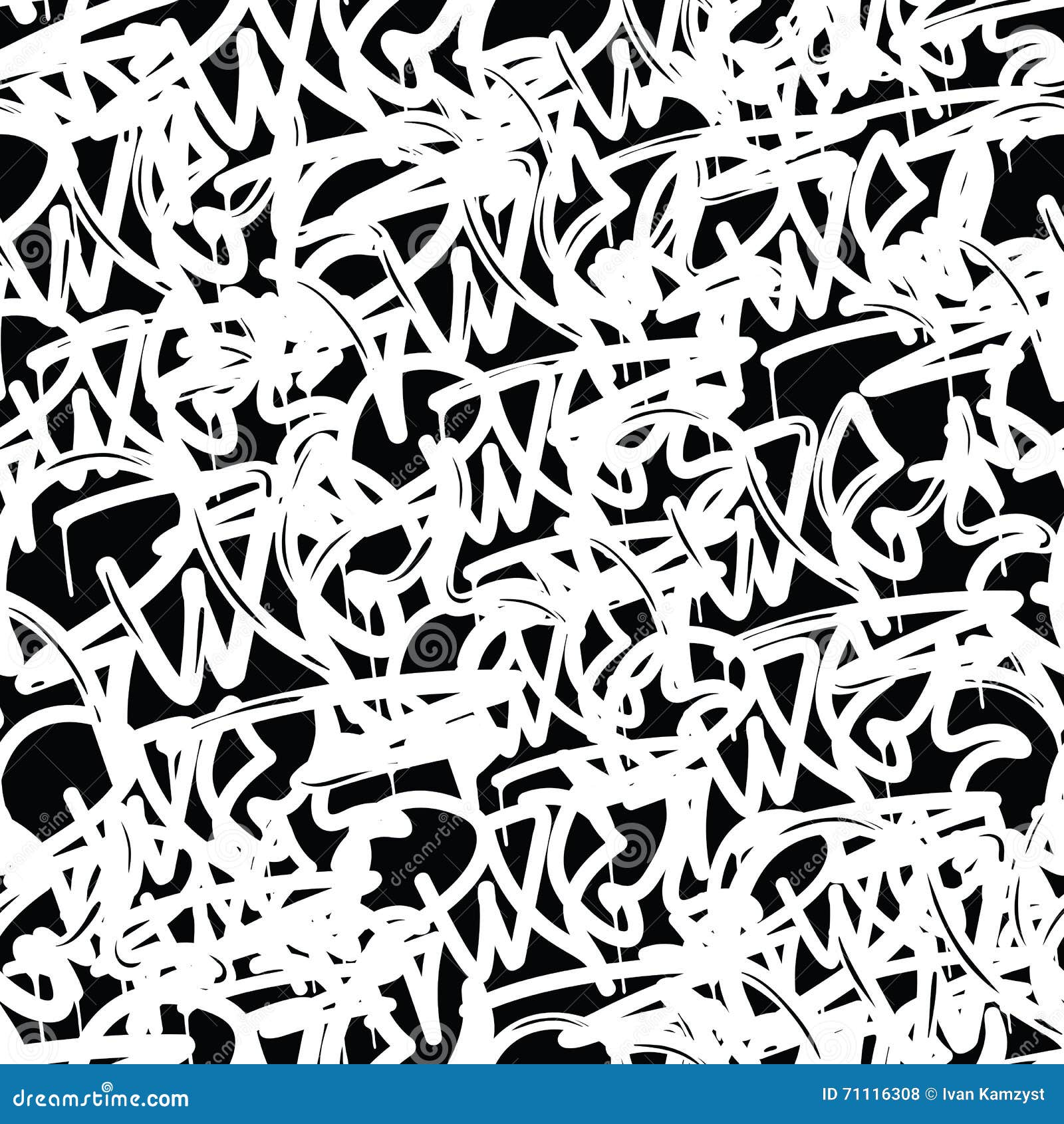 Graffiti Background Seamless Pattern Stock Vector - Illustration of ...