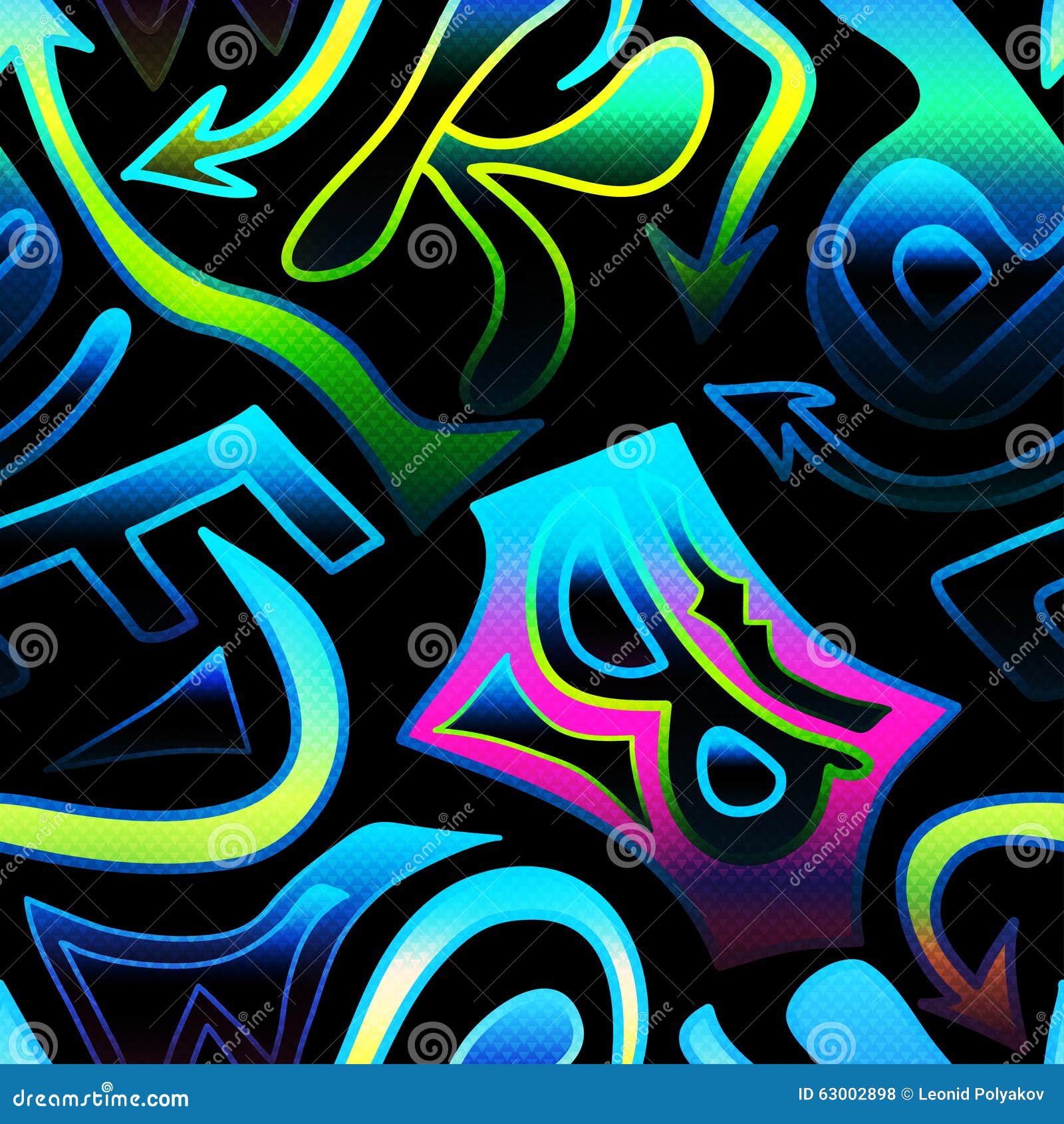 Graffiti Background Seamless Texture Stock Vector - Illustration of ...