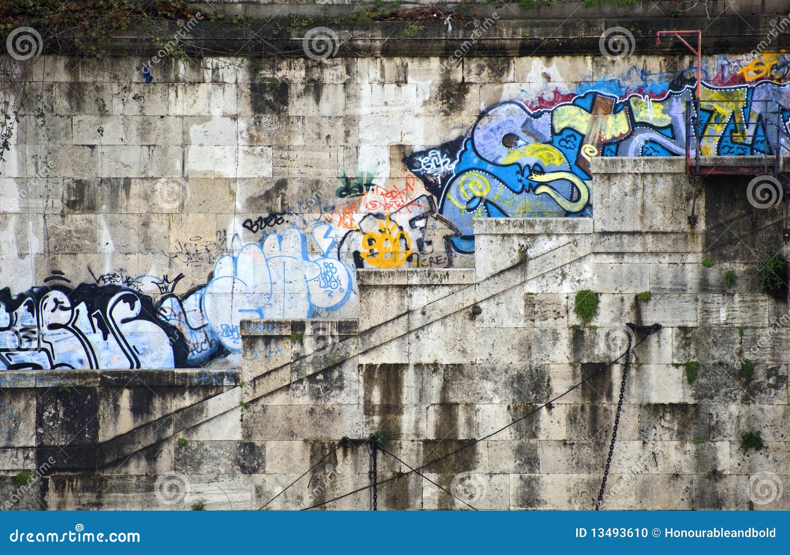 Graffiti on Banks of River Tiber in Rome Italy Editorial Image - Image ...