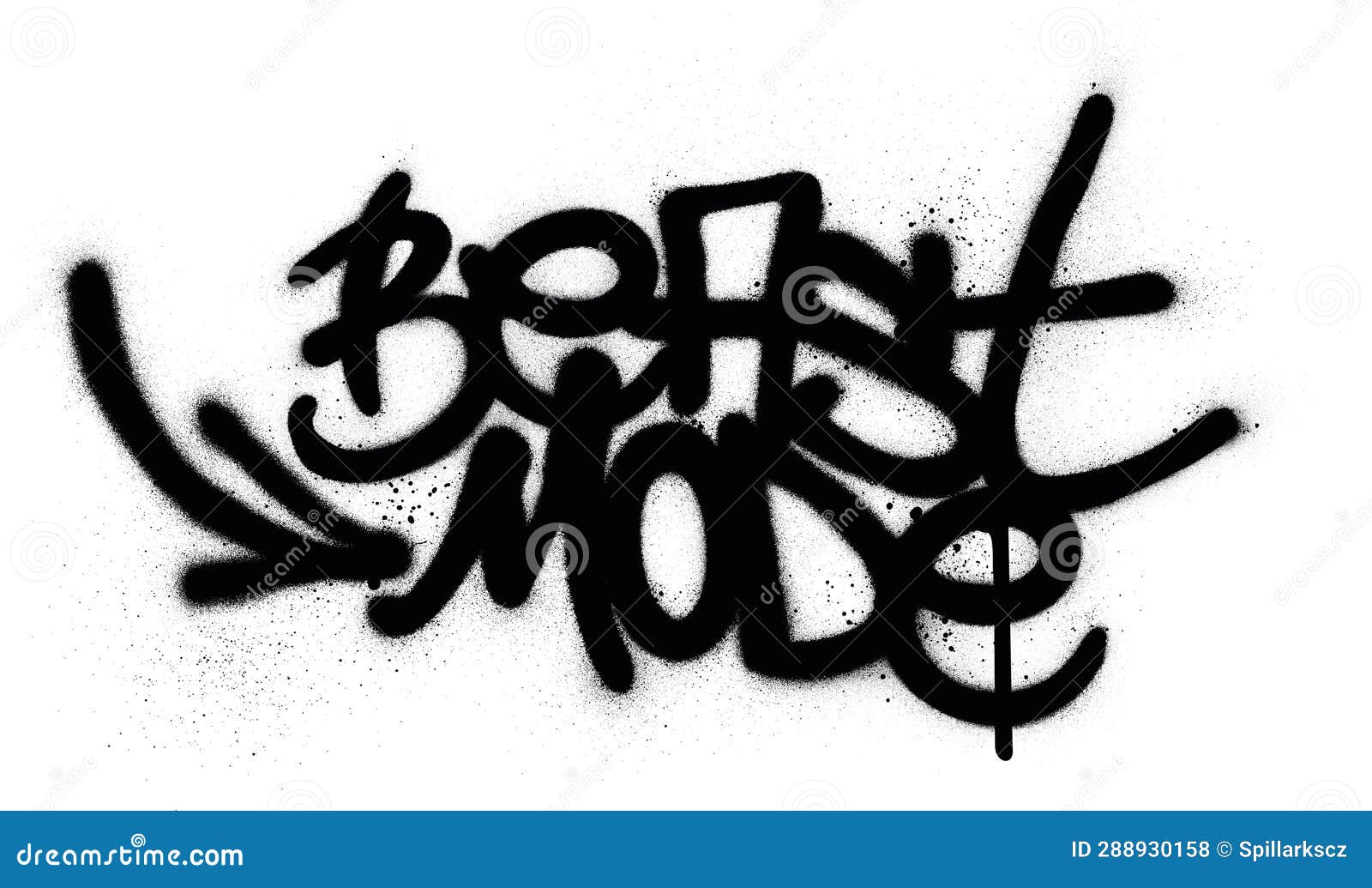Graffiti Beast Mode Text Sprayed in Black Over White Stock Vector ...