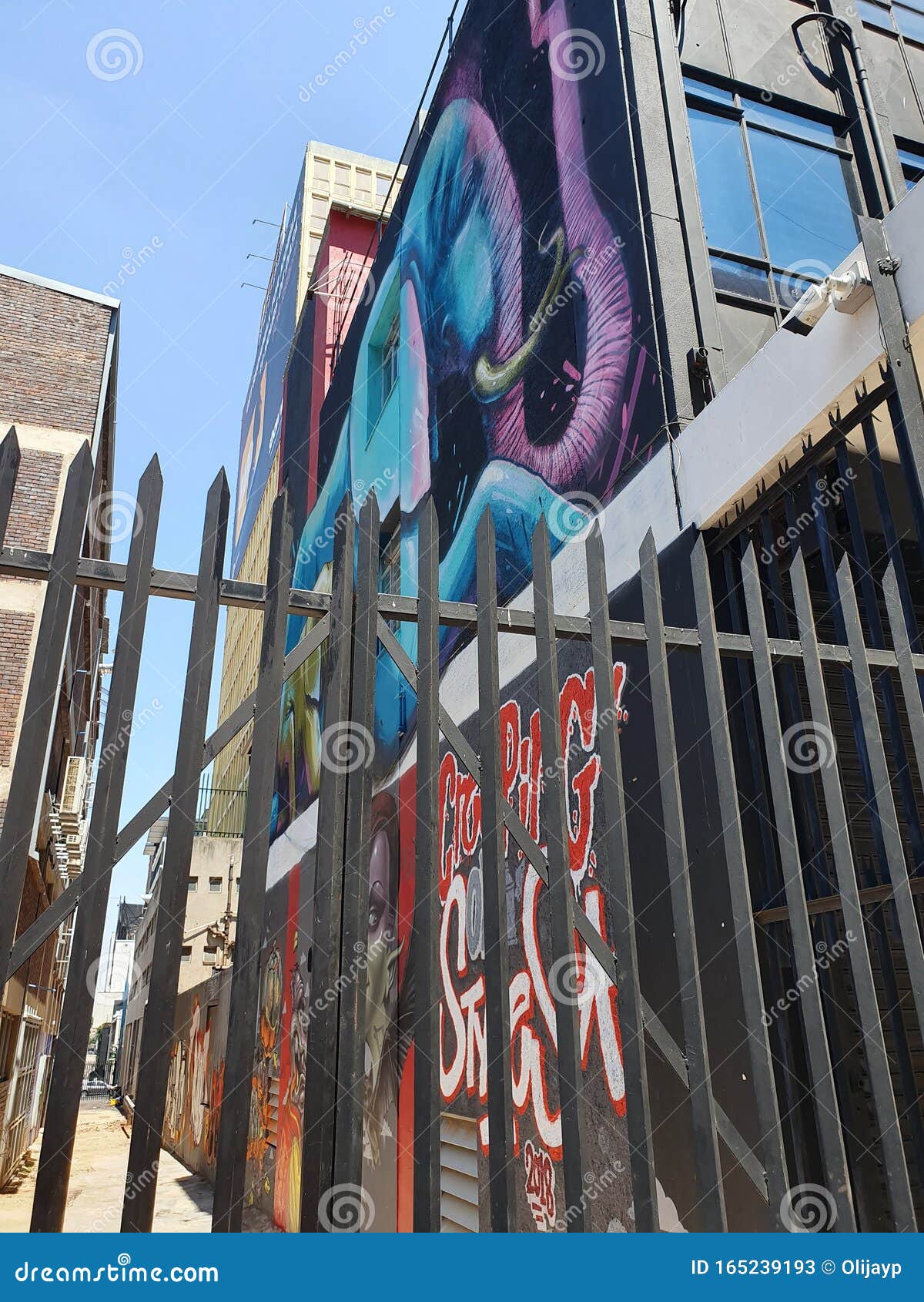 Graffiti behind bars editorial stock photo. Image of bars - 165239193