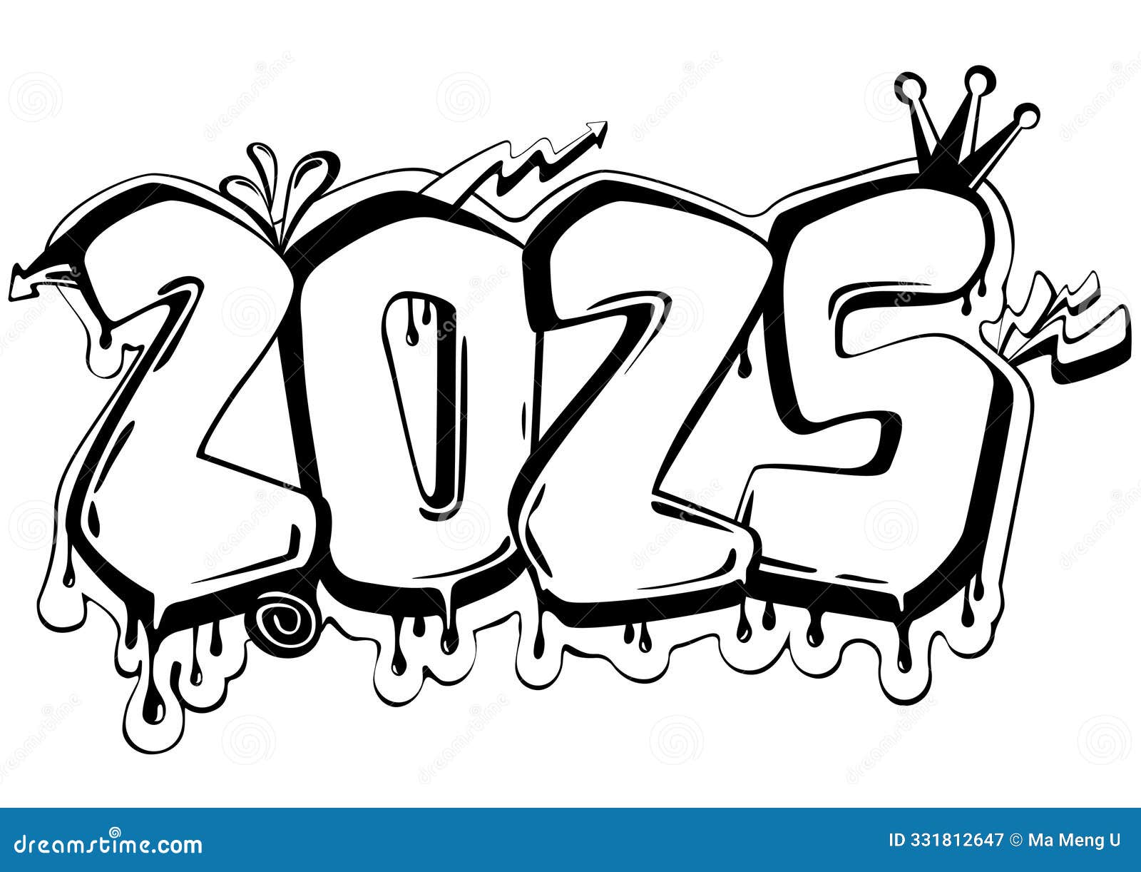 2025 Graffiti Color Illustration | CartoonDealer.com #331812633