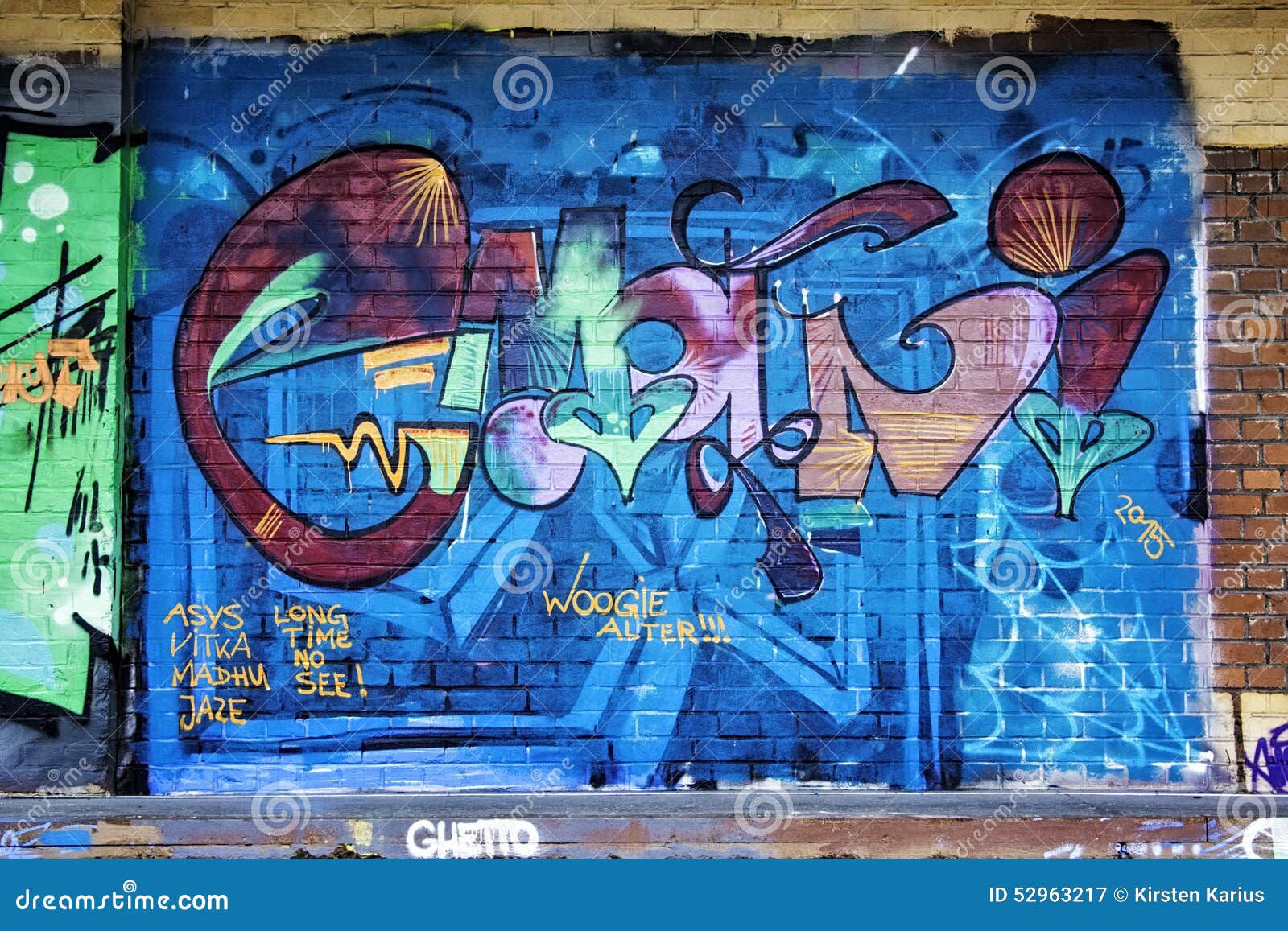 Graffiti Blue editorial photography. Image of graphic - 52963217
