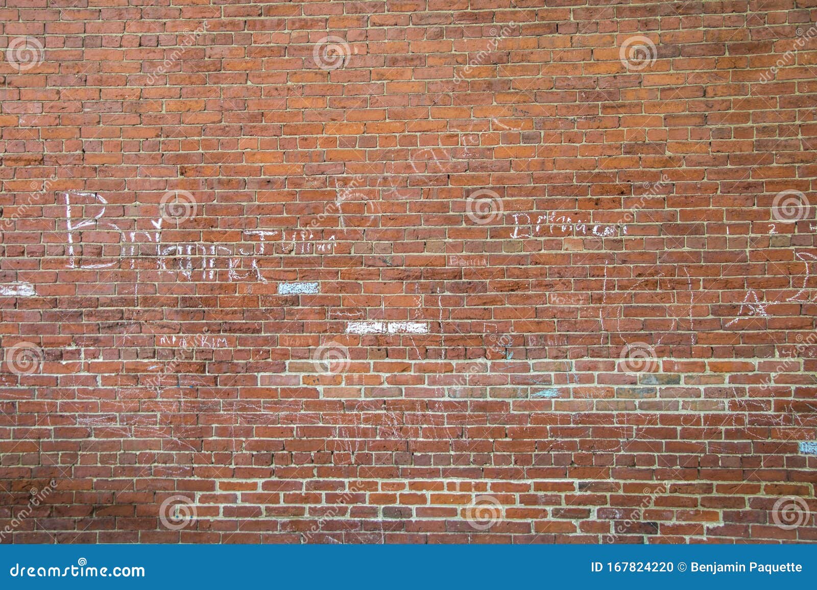 Graffiti on a brick wall stock photo. Image of wallpaper - 167824220