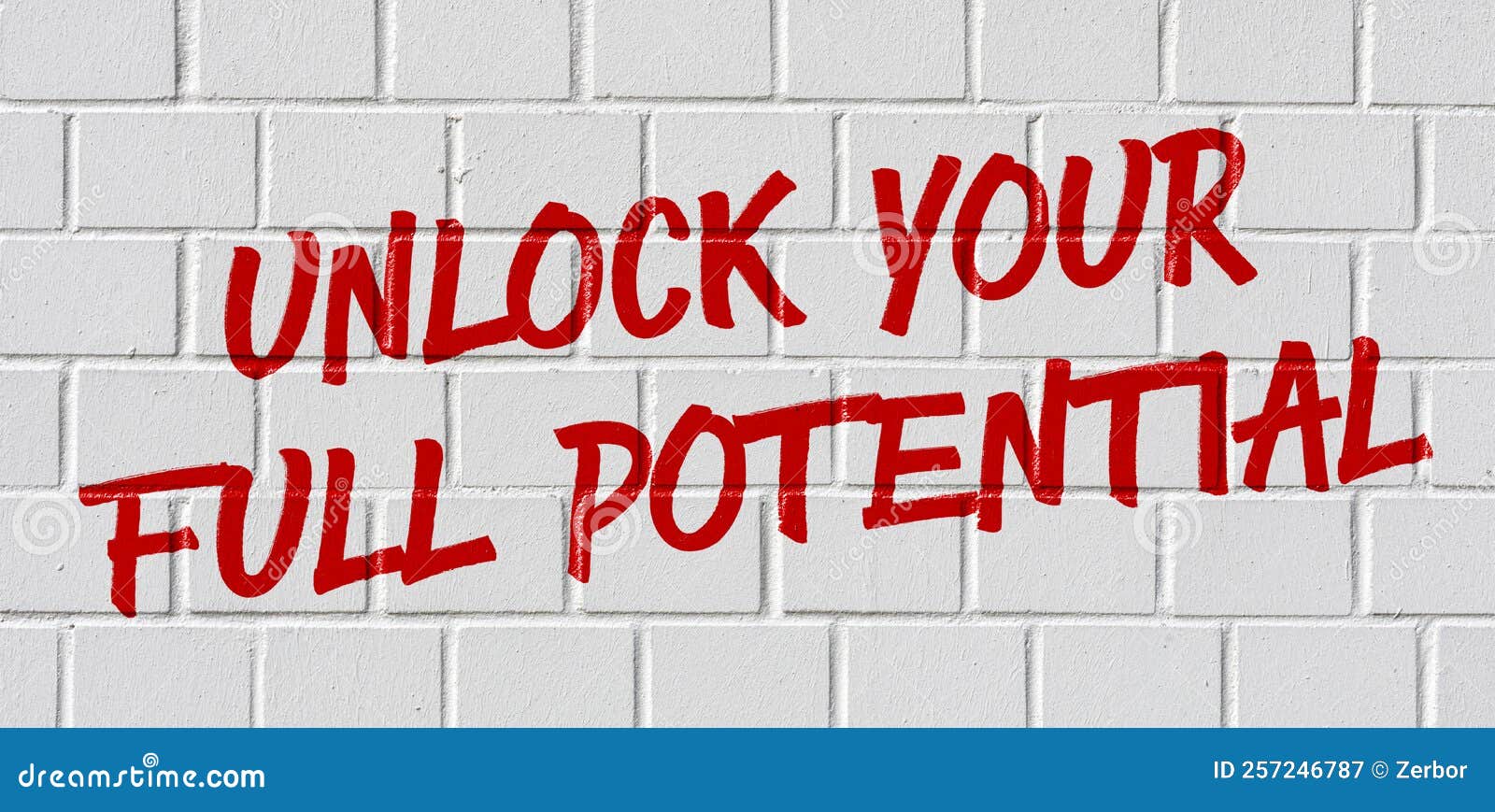 Graffiti on a Brick Wall - Unlock Your Full Potential Stock Image ... Graffiti on a Brick Wall - Unlock Your Full Potential Stock Image ...