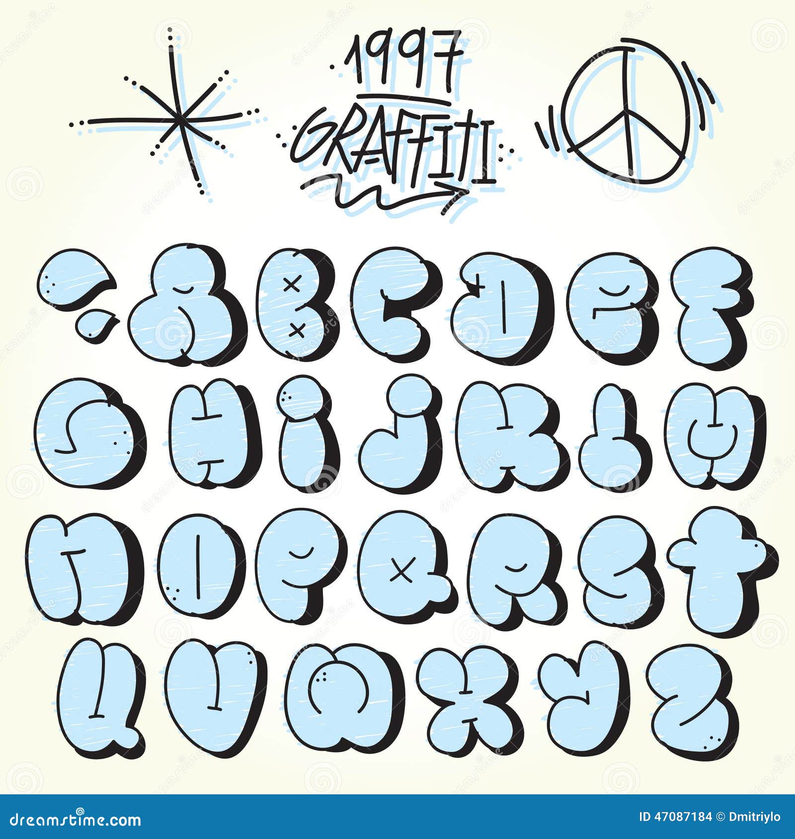 Graffiti Bubble Vector Font Stock Vector - Illustration of calligraphic ... Graffiti Bubble Vector Font Stock Vector - Illustration of calligraphic ...