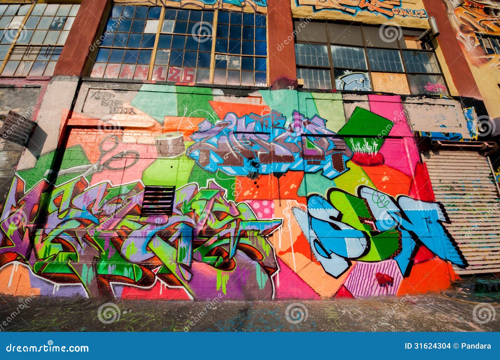 Graffiti Building Art in Brooklyn Editorial Stock Image - Image of ...