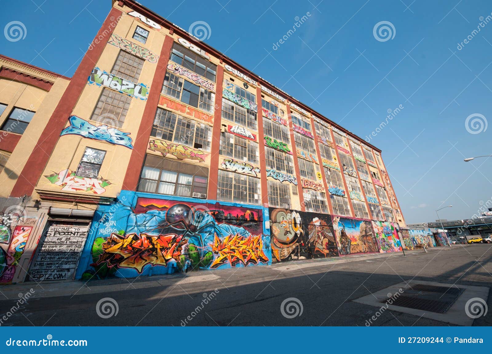 Graffiti Building Art In New York Editorial Image | CartoonDealer.com ...