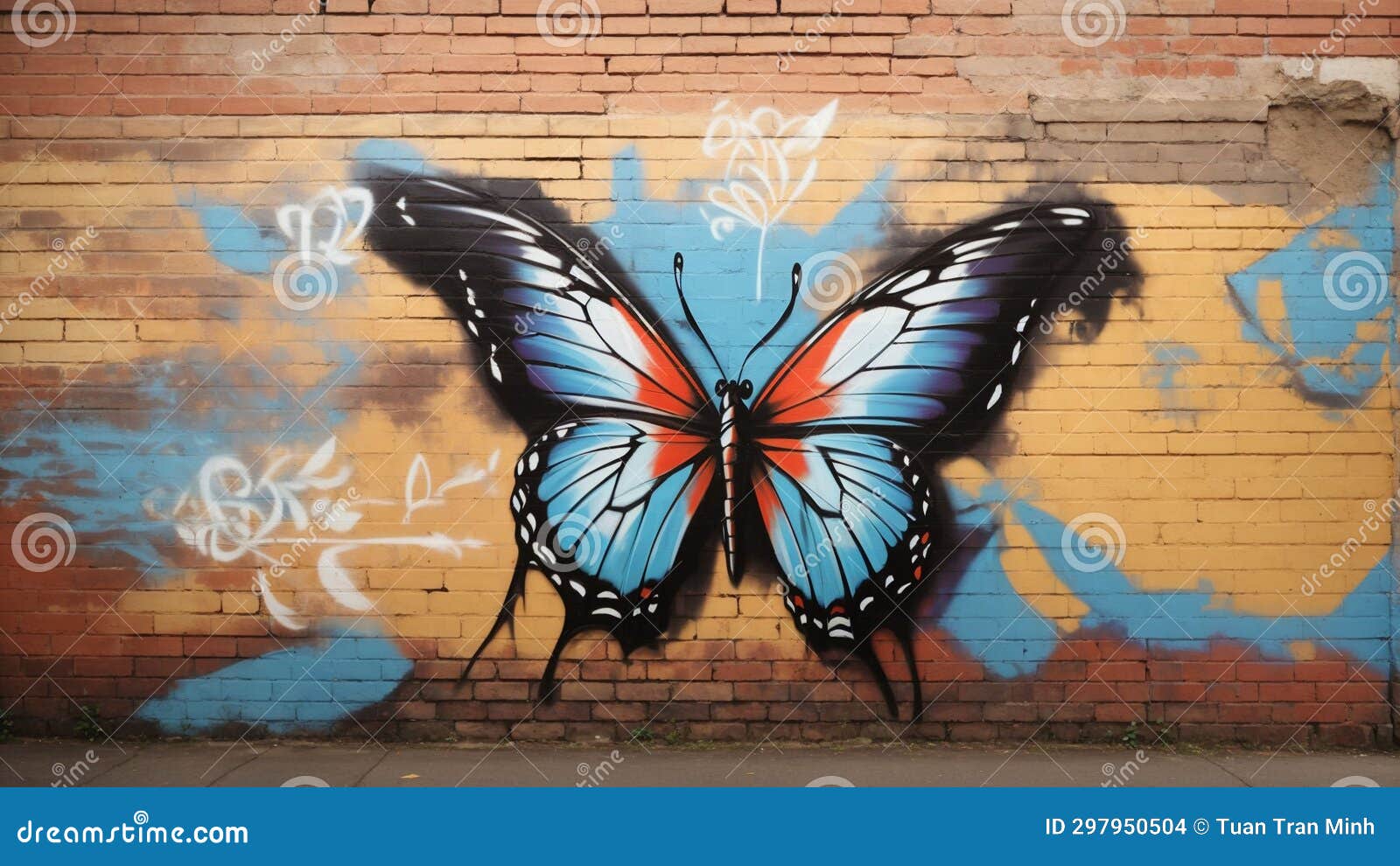 Love Butterfly Graffiti Hope Stock Illustration - Illustration of ...
