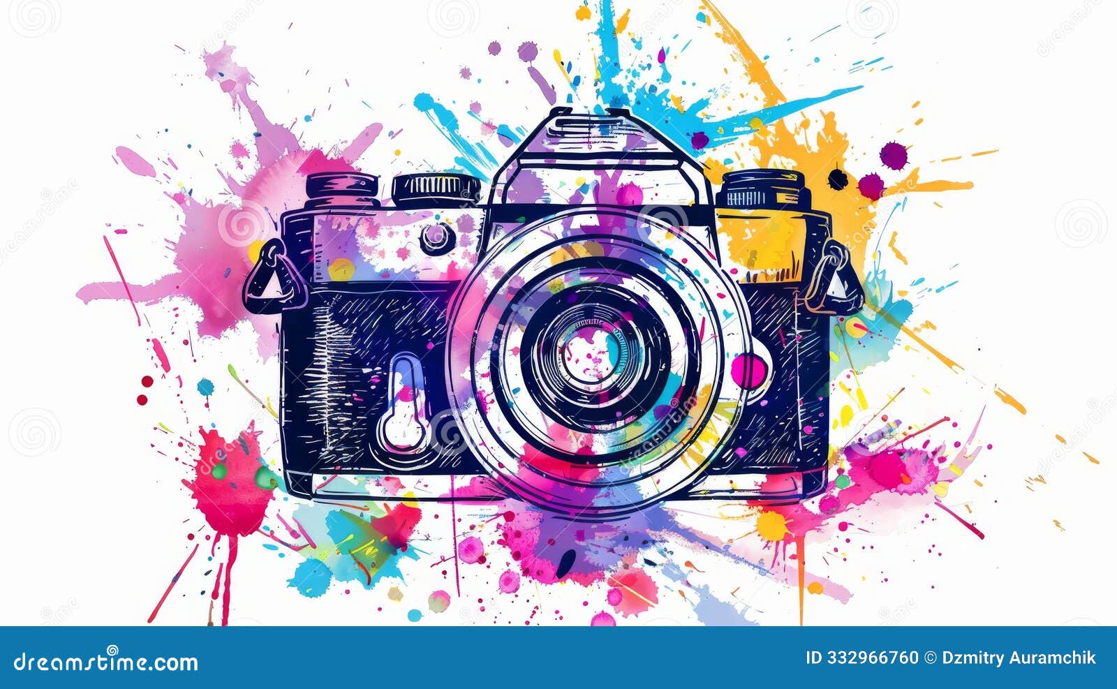 Graffiti Camera with White Background Icon Stock Photo - Image of ...