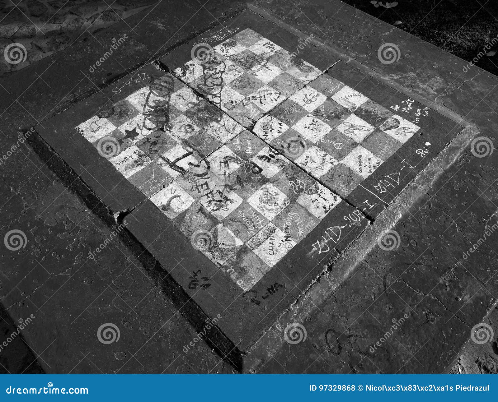 Graffiti chess stock photo. Image of grey, texture, detail - 97329868