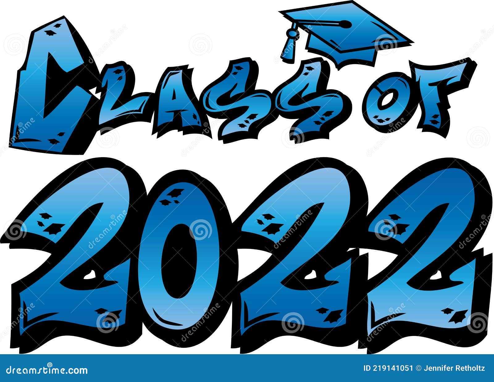 Graffiti Class of 2022 Blue Stock Vector - Illustration of subjects ...