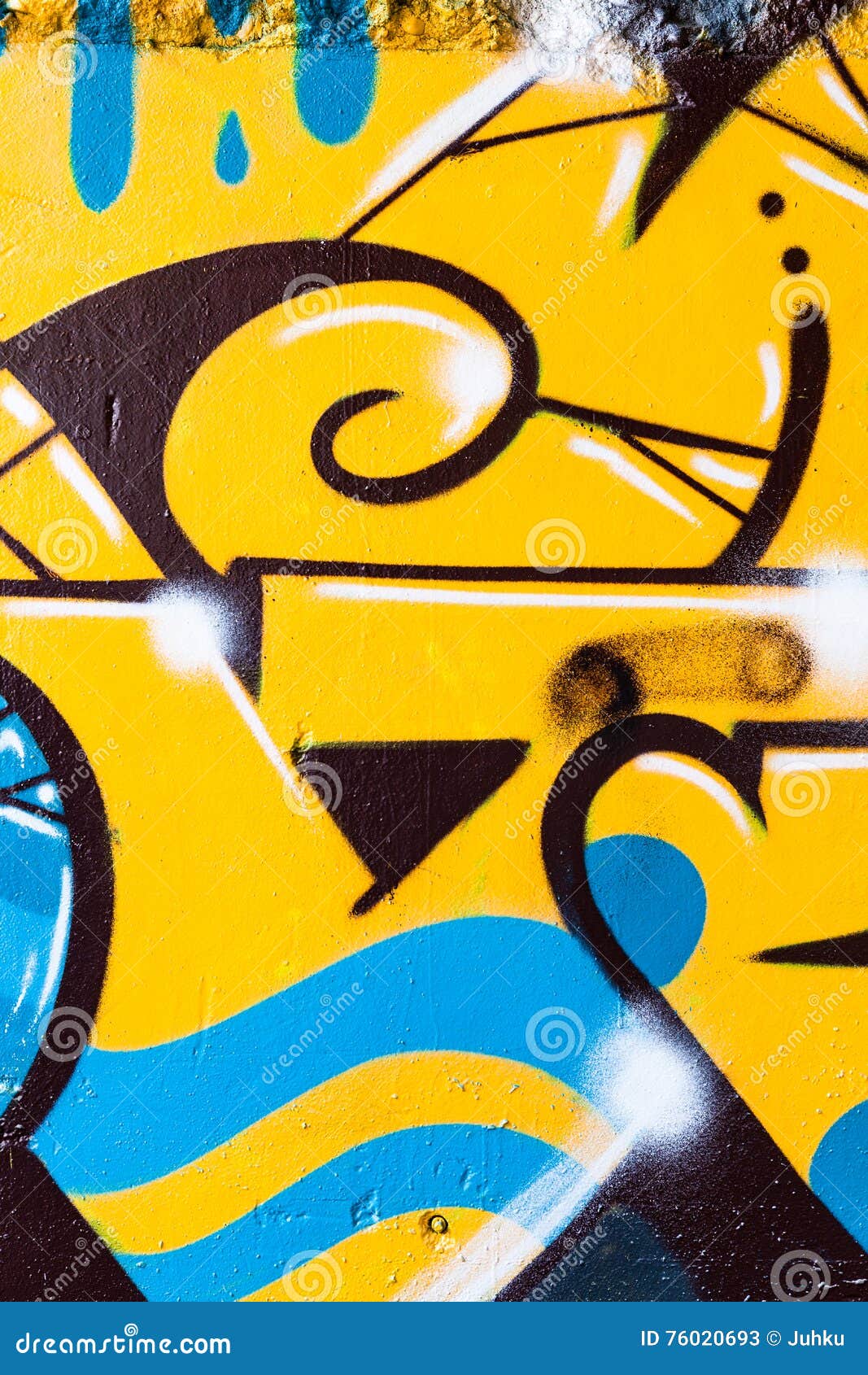 Graffiti Closeup Lines and Shapes Editorial Stock Photo - Image of ...