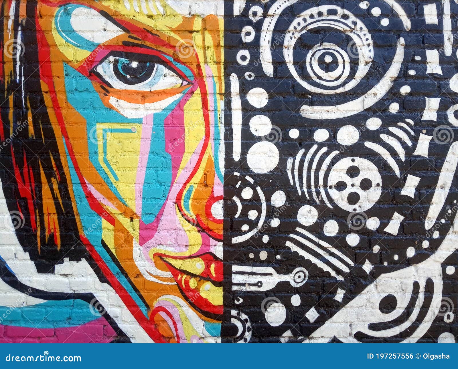 Graffiti, Colored Wall, Multi-colored Abstract Graffiti Editorial Photo ...