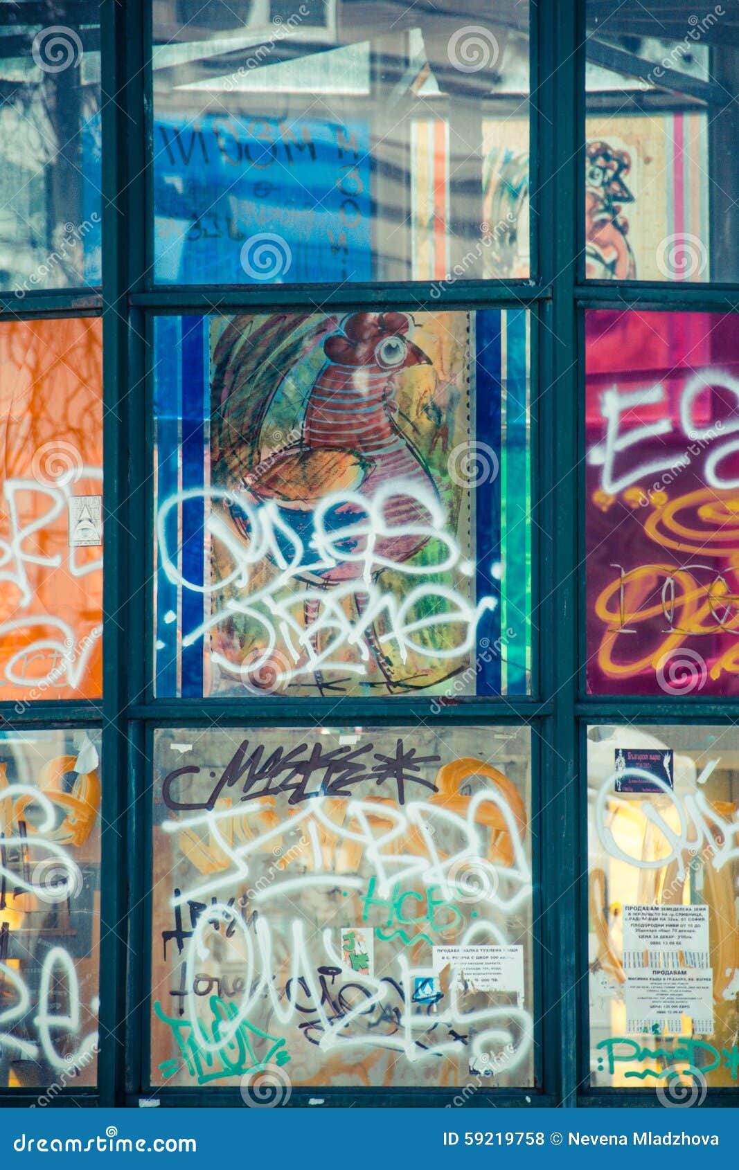 Graffiti editorial stock photo. Image of spray, street - 59219758