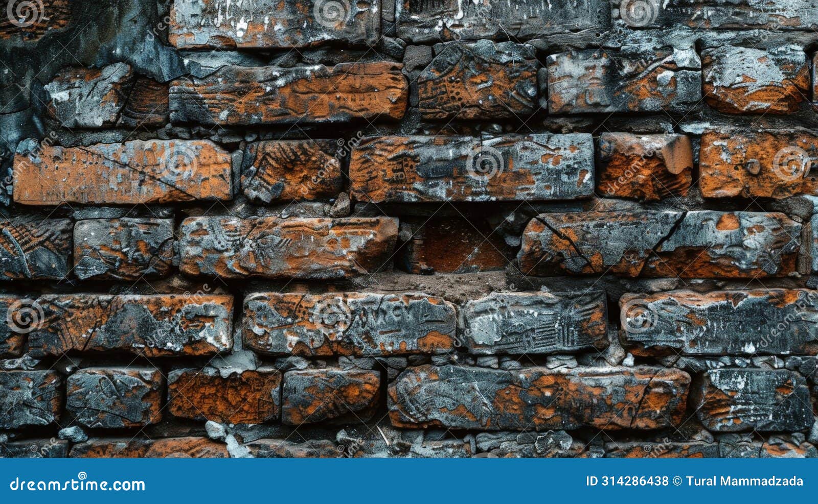Graffiti-covered Brick Wall Close-up Stock Photo - Image of creative ...
