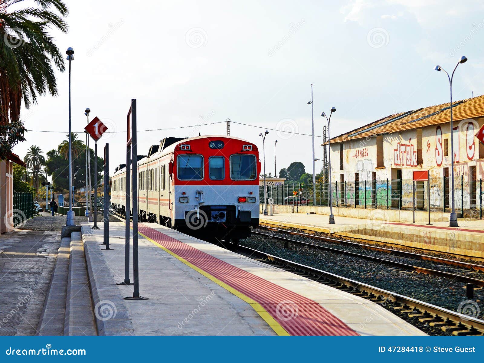A Graffiti Covered Railway Train Station Editorial Stock Photo - Image ...