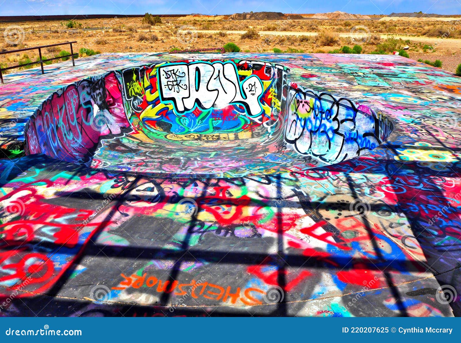 Graffiti Covers the Pool of an Abandoned Campground Editorial Image ...
