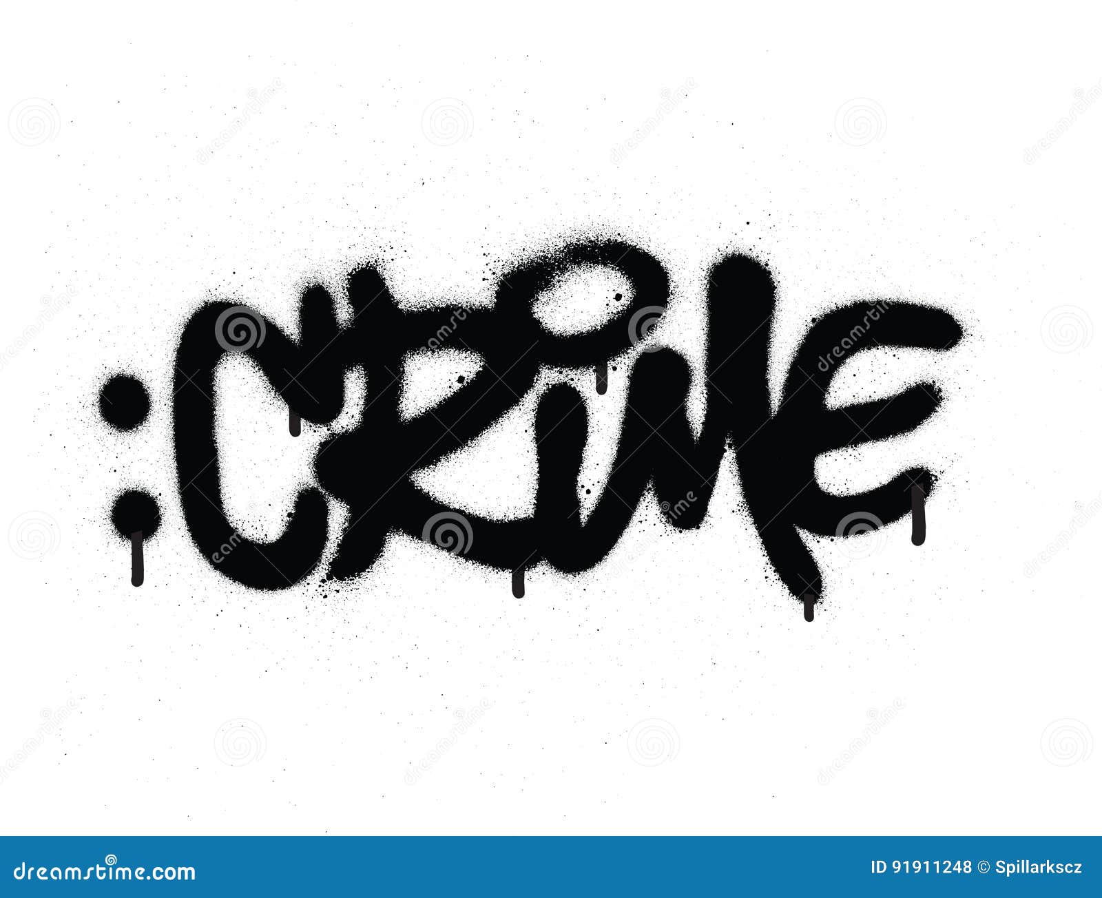 Graffiti Crime Word Sprayed in Black on White Stock Vector ...