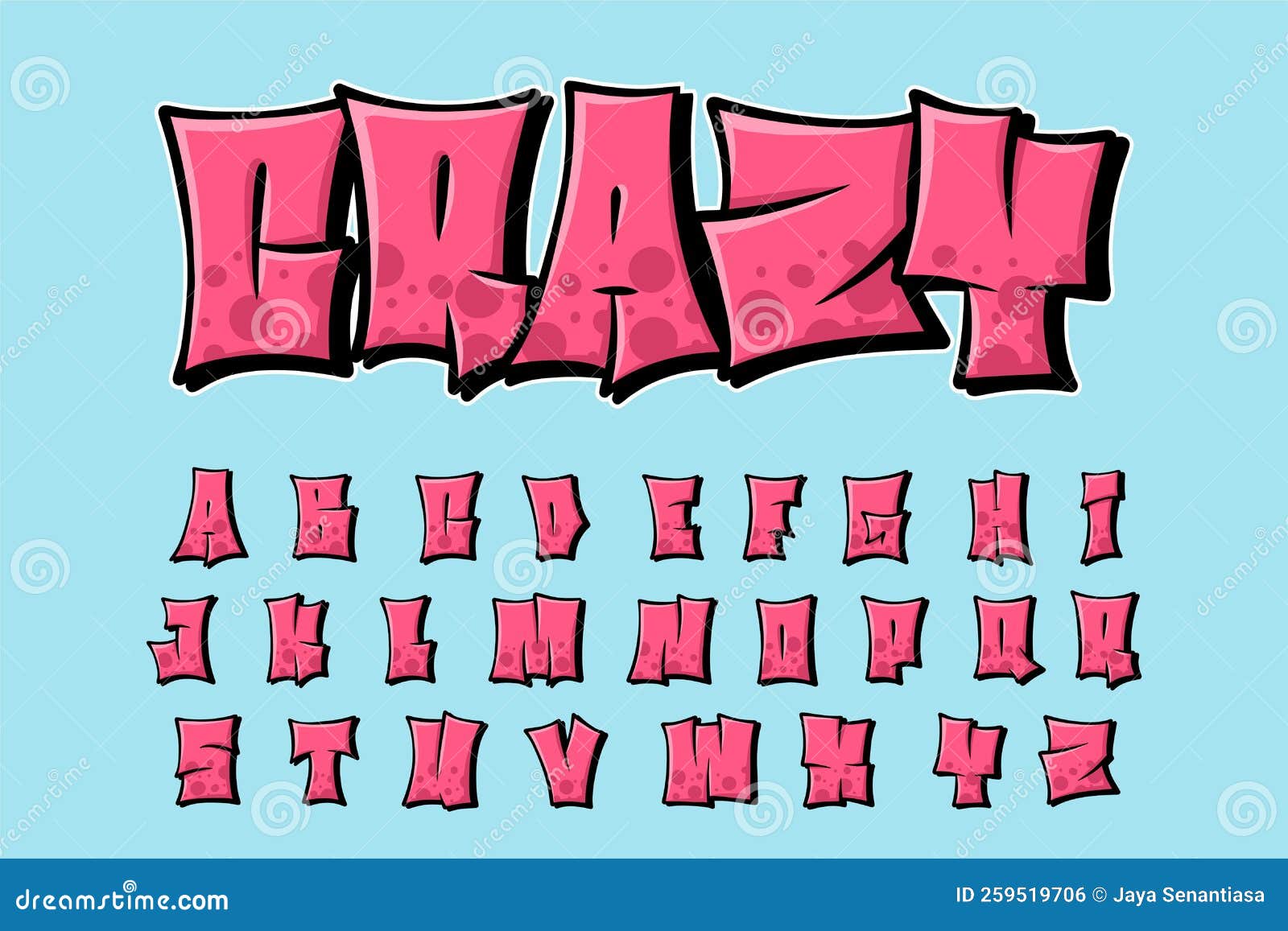 Graffiti Cuadrado De Texto Letras Vectoriales Ilustración del Vector ...