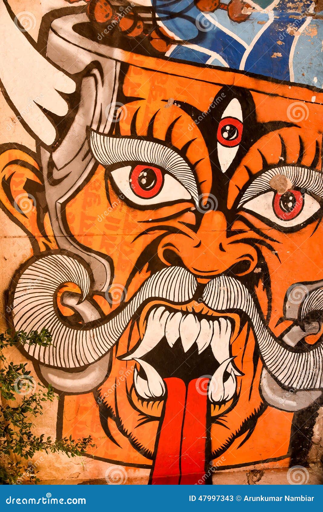 Graffiti de diable photo stock éditorial. Illustration du diable - 47997343