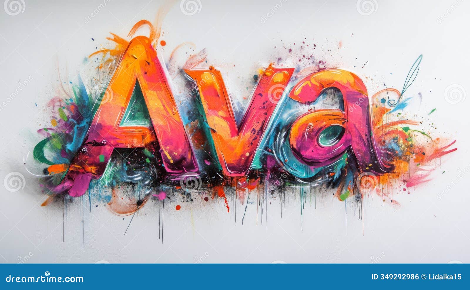 Graffiti de lava stock de ilustración. Ilustración de vibrante - 349292986