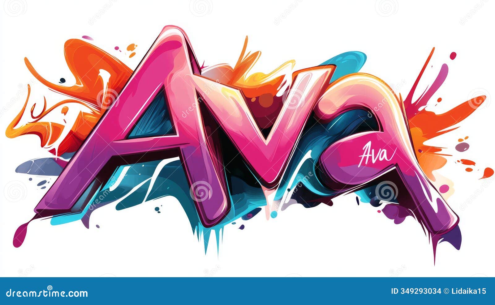 Graffiti de lava stock de ilustración. Ilustración de urbano - 349293034