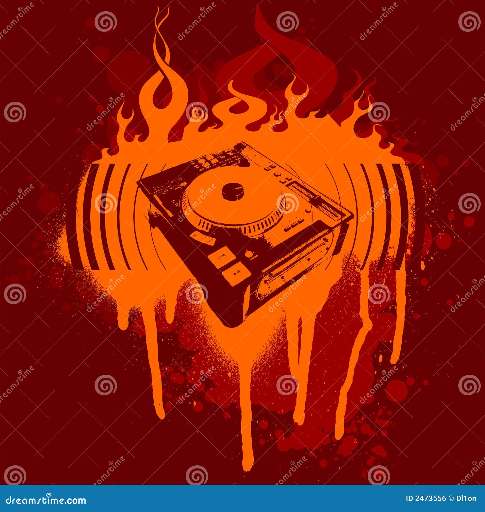 Graffiti De Rouge De Plaque Tournante. Illustration de Vecteur ...