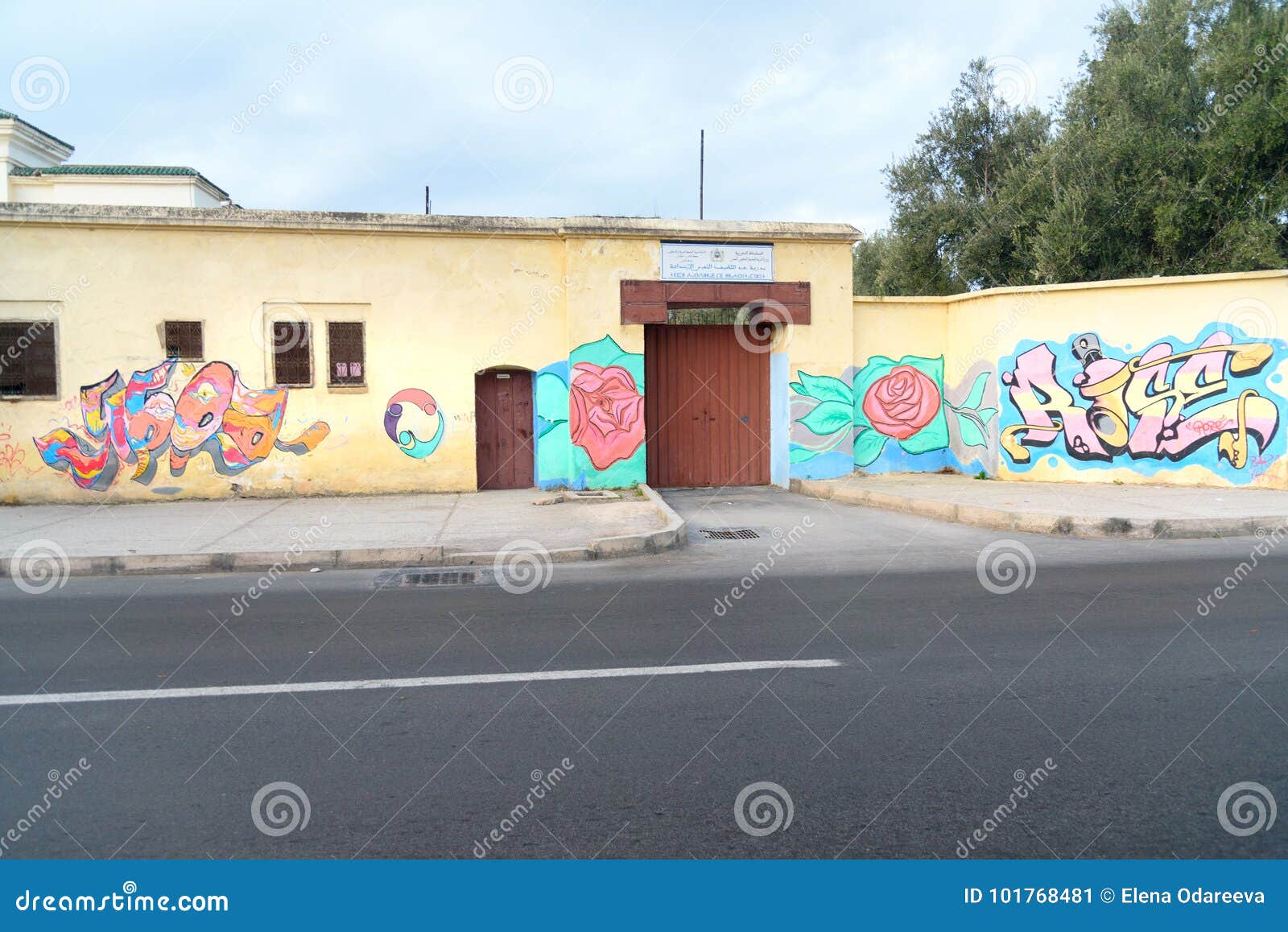 Graffiti De Rue Dans Fes Morocco Photo éditorial - Image du graffitis ...