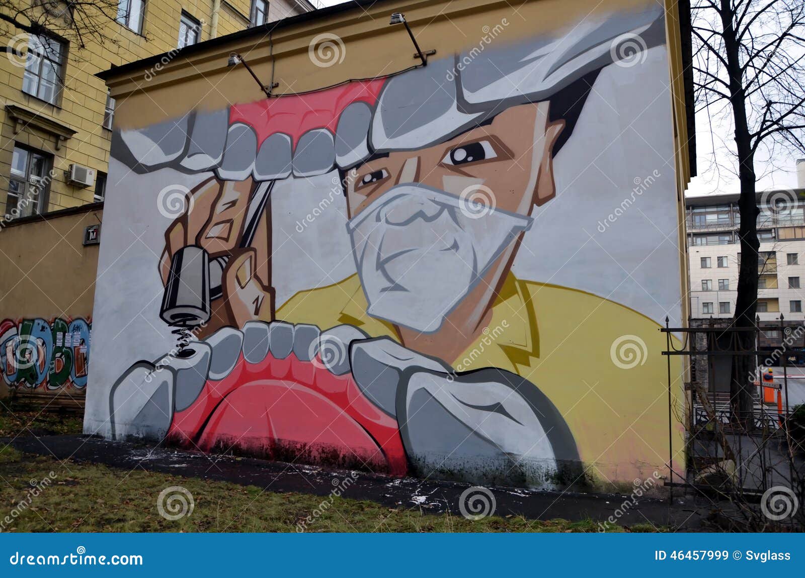 Graffiti editorial stock image. Image of teeth, background - 46457999