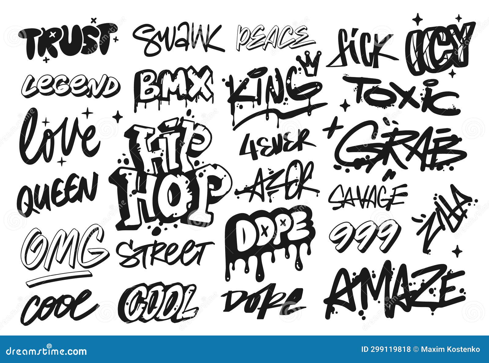 Graffiti Doodle and Street Ar Stock Vector - Illustration of typography ...