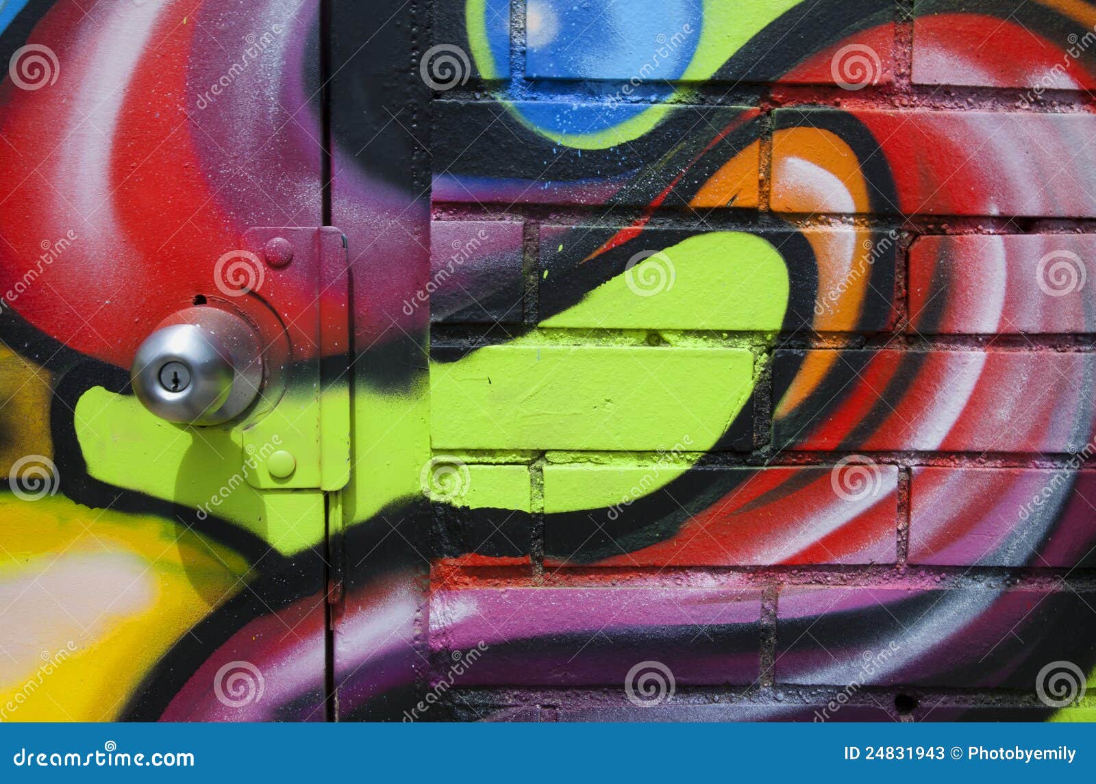 Graffiti On A Door Royalty-Free Stock Image | CartoonDealer.com #16514002