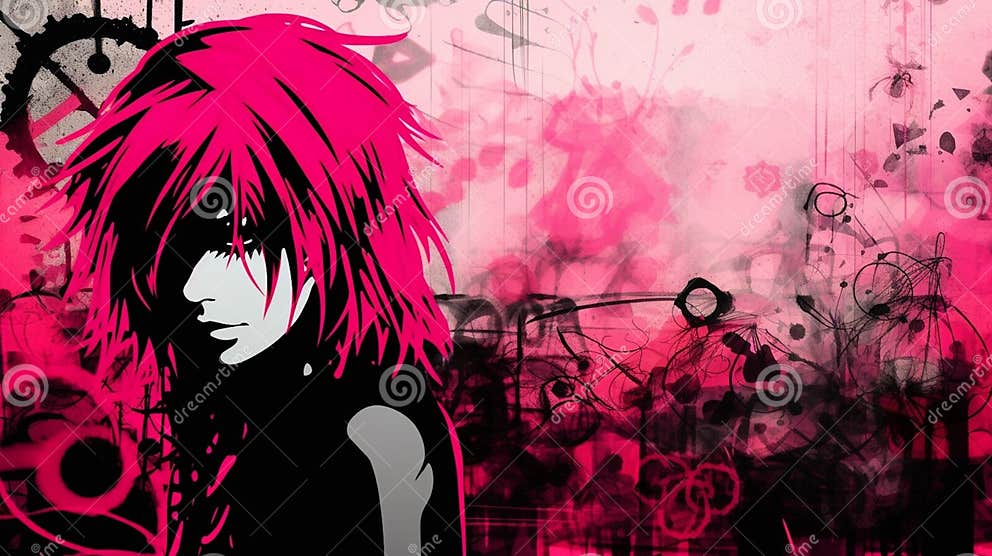 Graffiti Drawing Emo Symbols Background . Painted Graffiti Spray ...