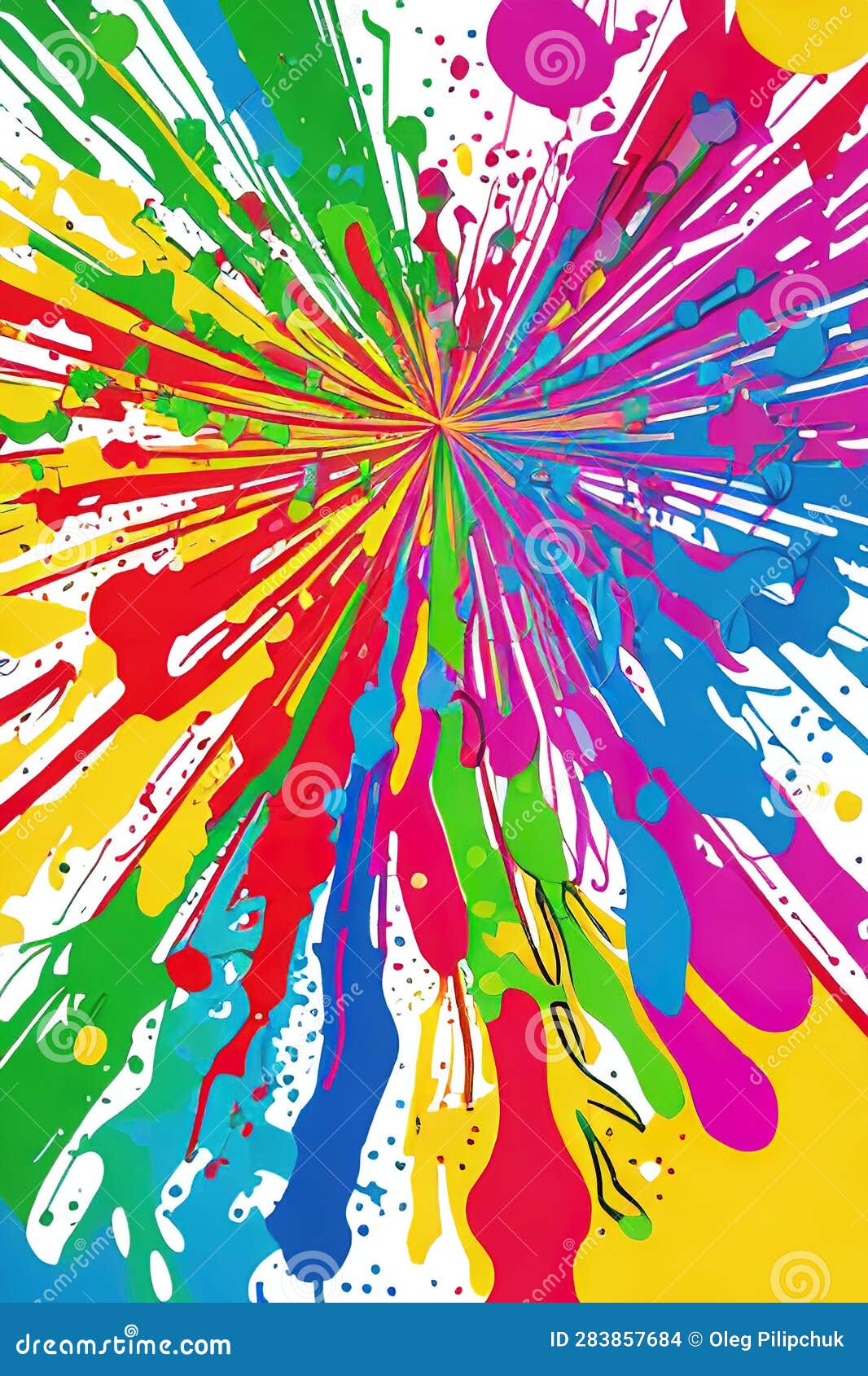 Graffiti, Dripping Paint, Spray Paint, Many Colors Watercolor Vector ...