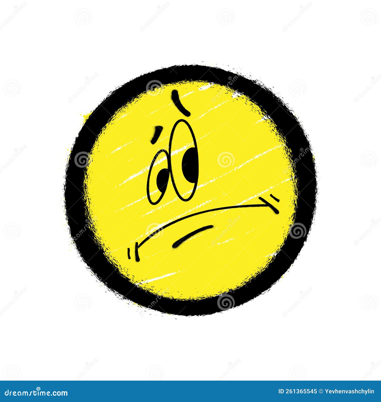 Graffiti Emoticon. Smiling Face Painted Spray Paint. Vector ...