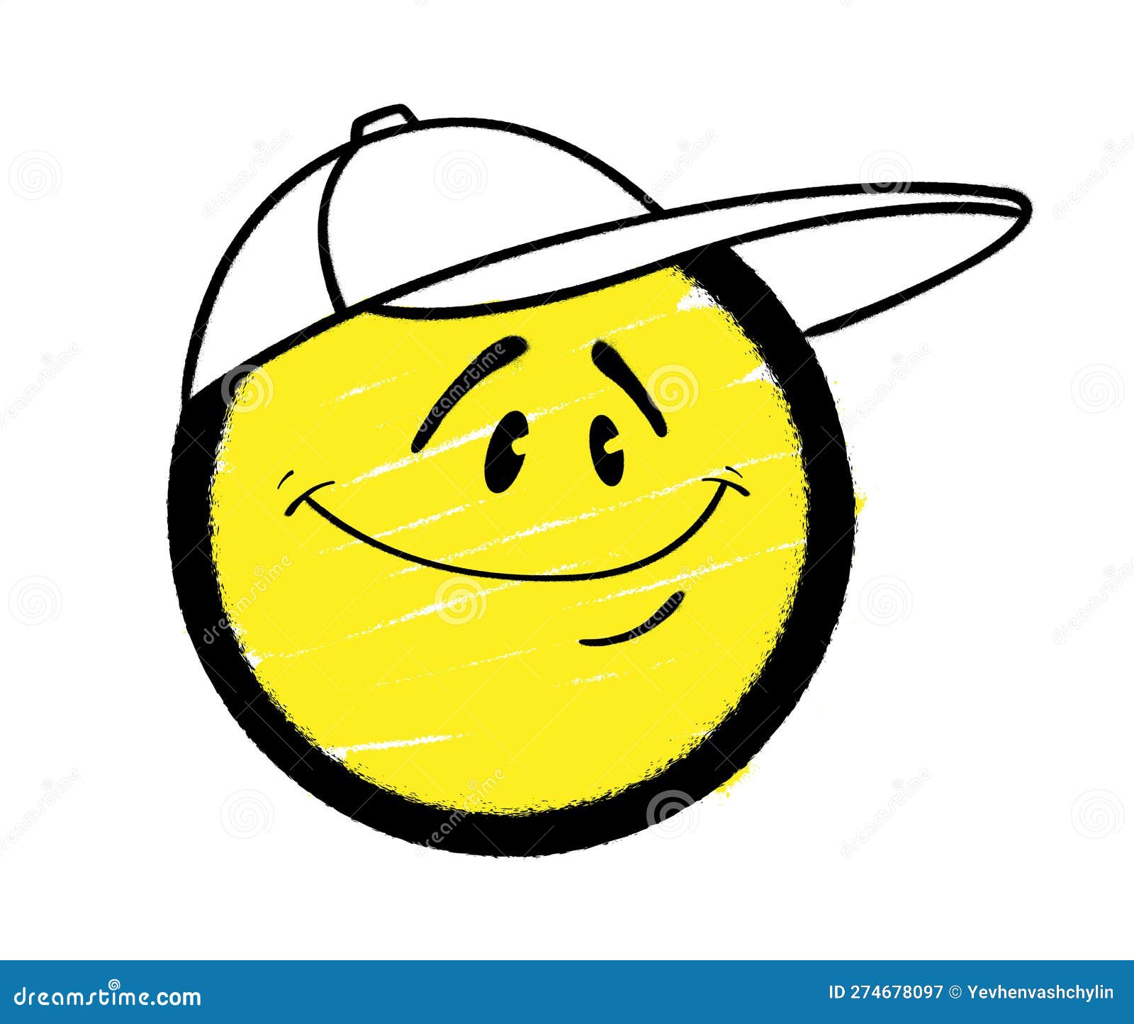 Graffiti Emoticon. Smiling Face Painted Spray Paint. Vector ...