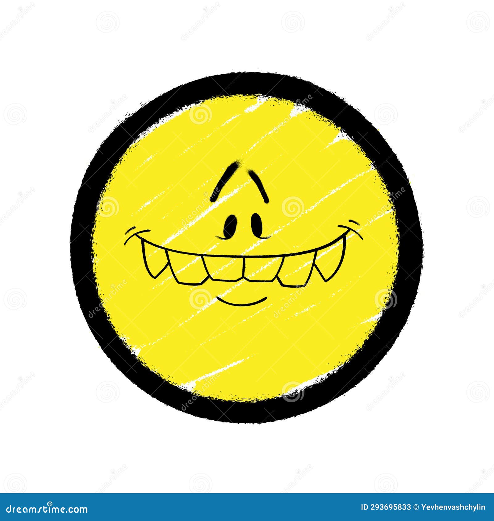 Graffiti Emoticon. Smiling Face Painted Spray Paint. Vector ...