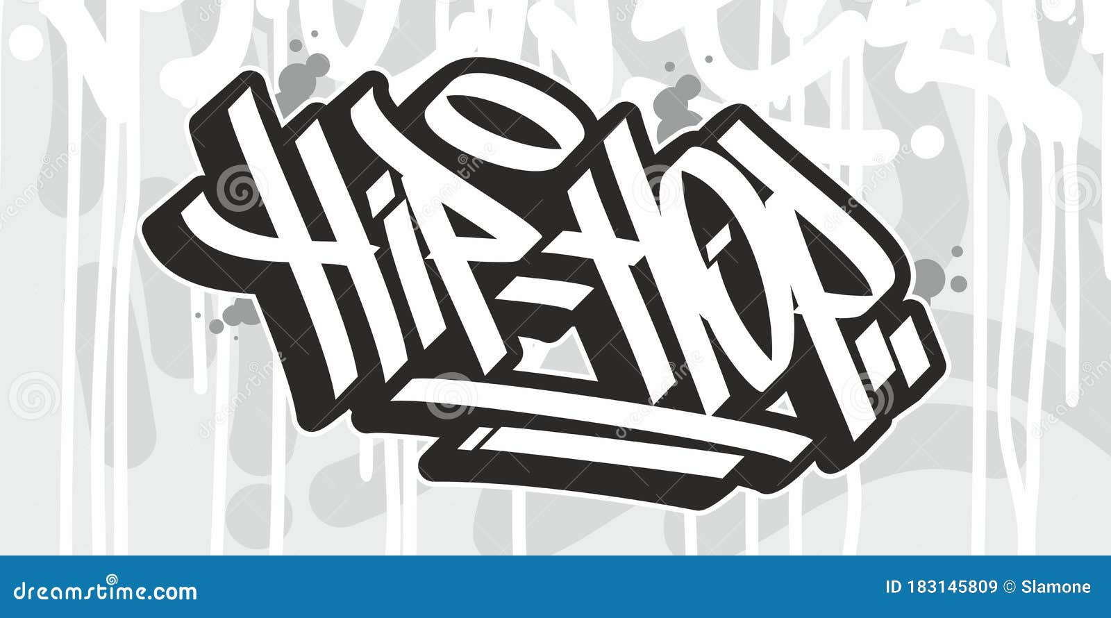 Graffiti Estilo Tipografía De Hip Hop Palabra Stock de ilustración ...