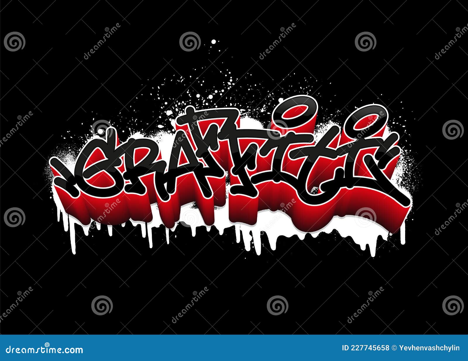 Graffiti. Etiqueta De Graffiti Estilo Etiqueta. Ilustración Vectorial Ilustración del Vector ...