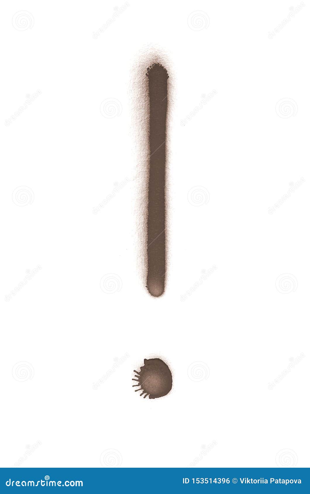 Graffiti Exclamation Mark Sign Sprayed on White Isolated Background ...
