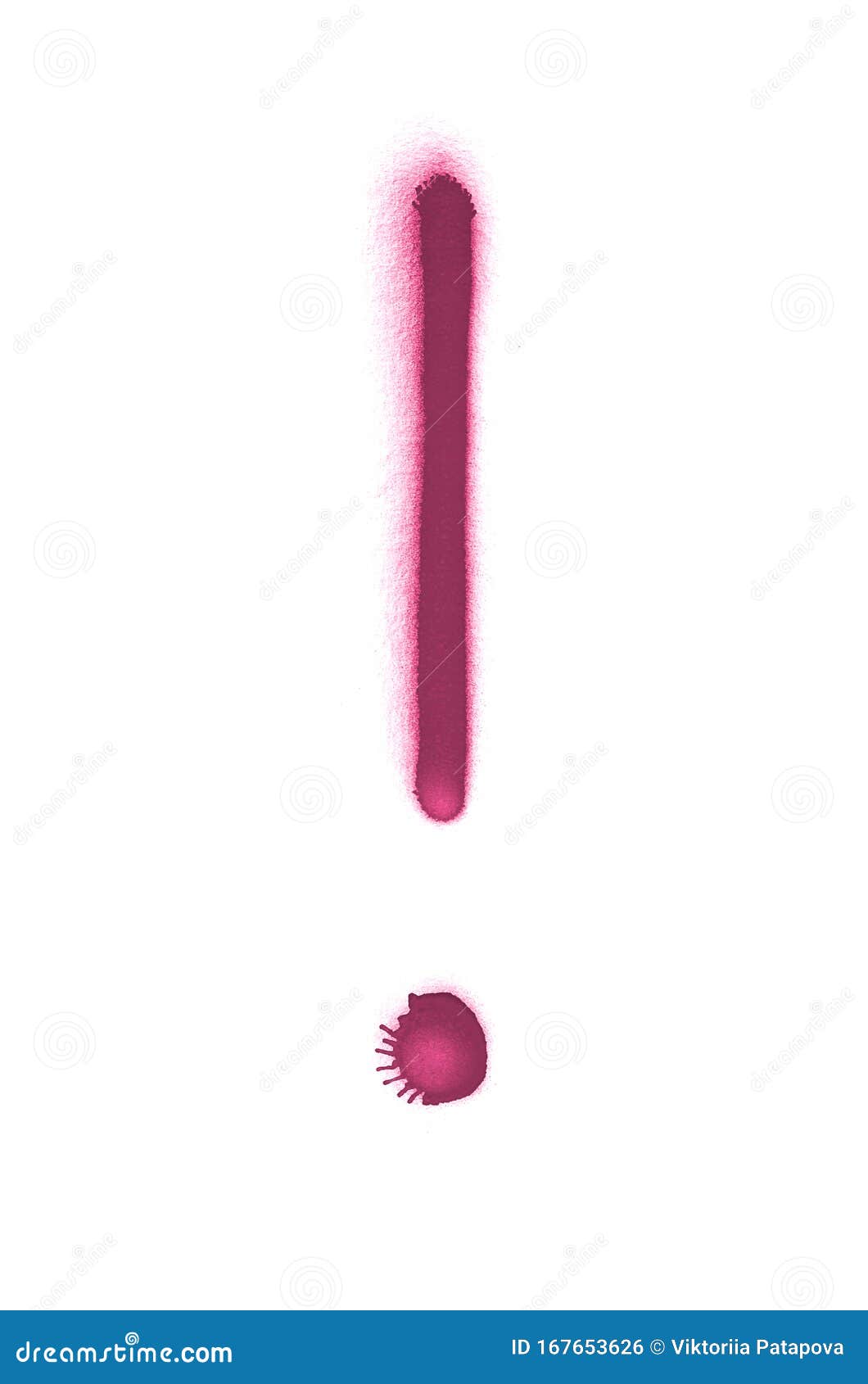Graffiti Exclamation Mark Sign Sprayed on White Isolated Background ...