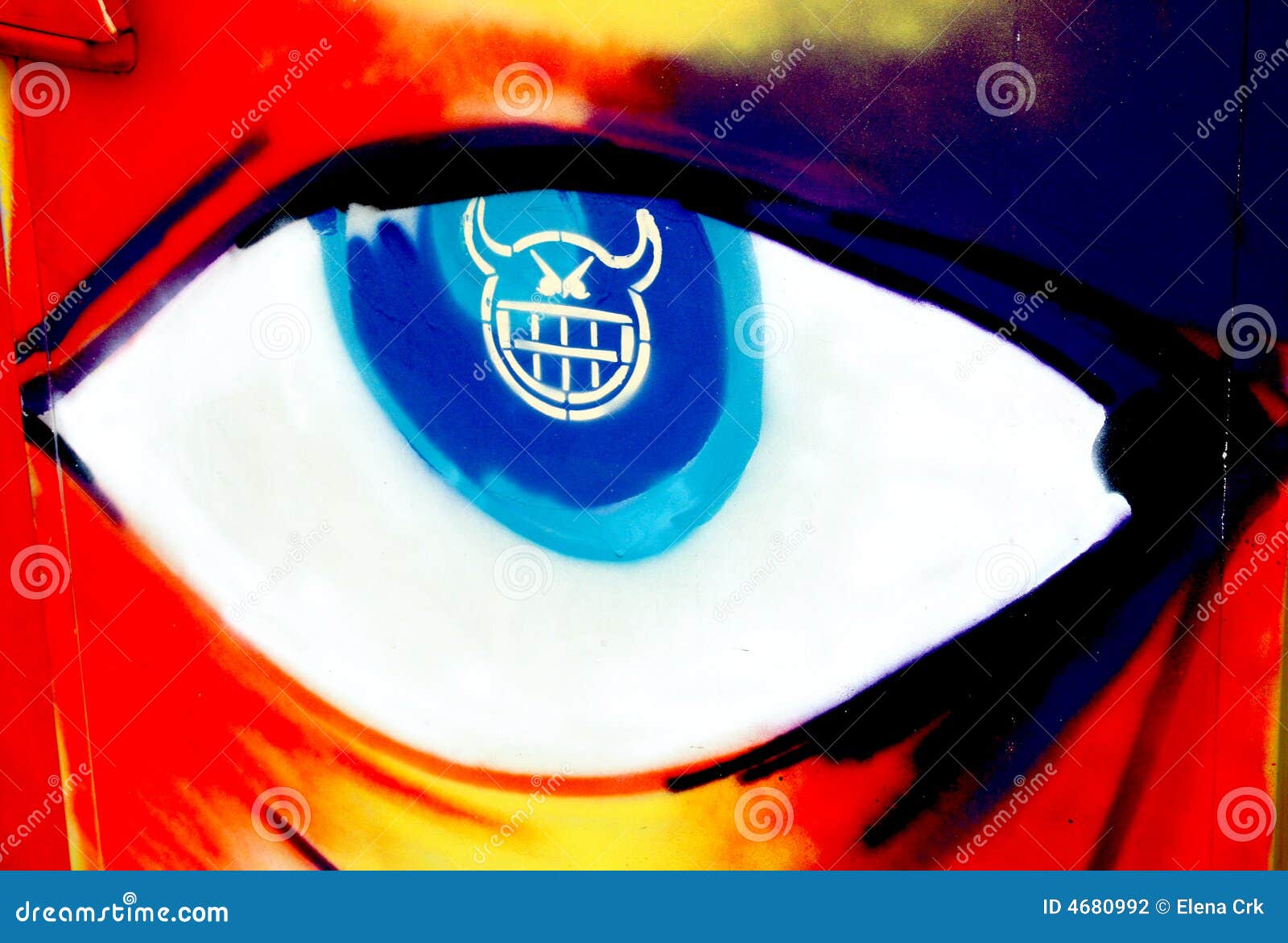 Graffiti eye editorial photography. Image of clear, ward - 4680992