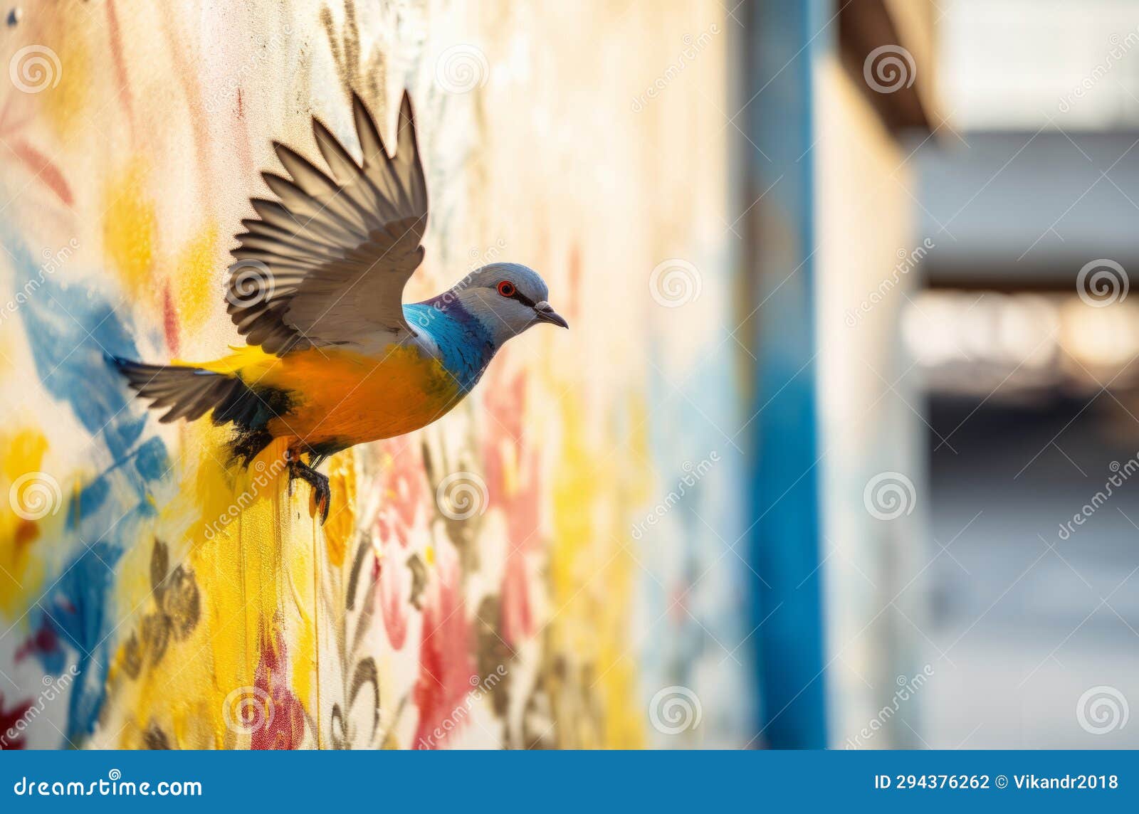 Graffiti of a Flying Dove - Symbol of Peace Stock Illustration ...